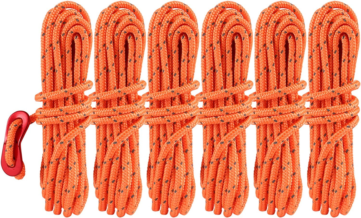 Naler 6Pcs Reflective Tent Guide Ropes, Durable Guy Lines for Camping ...