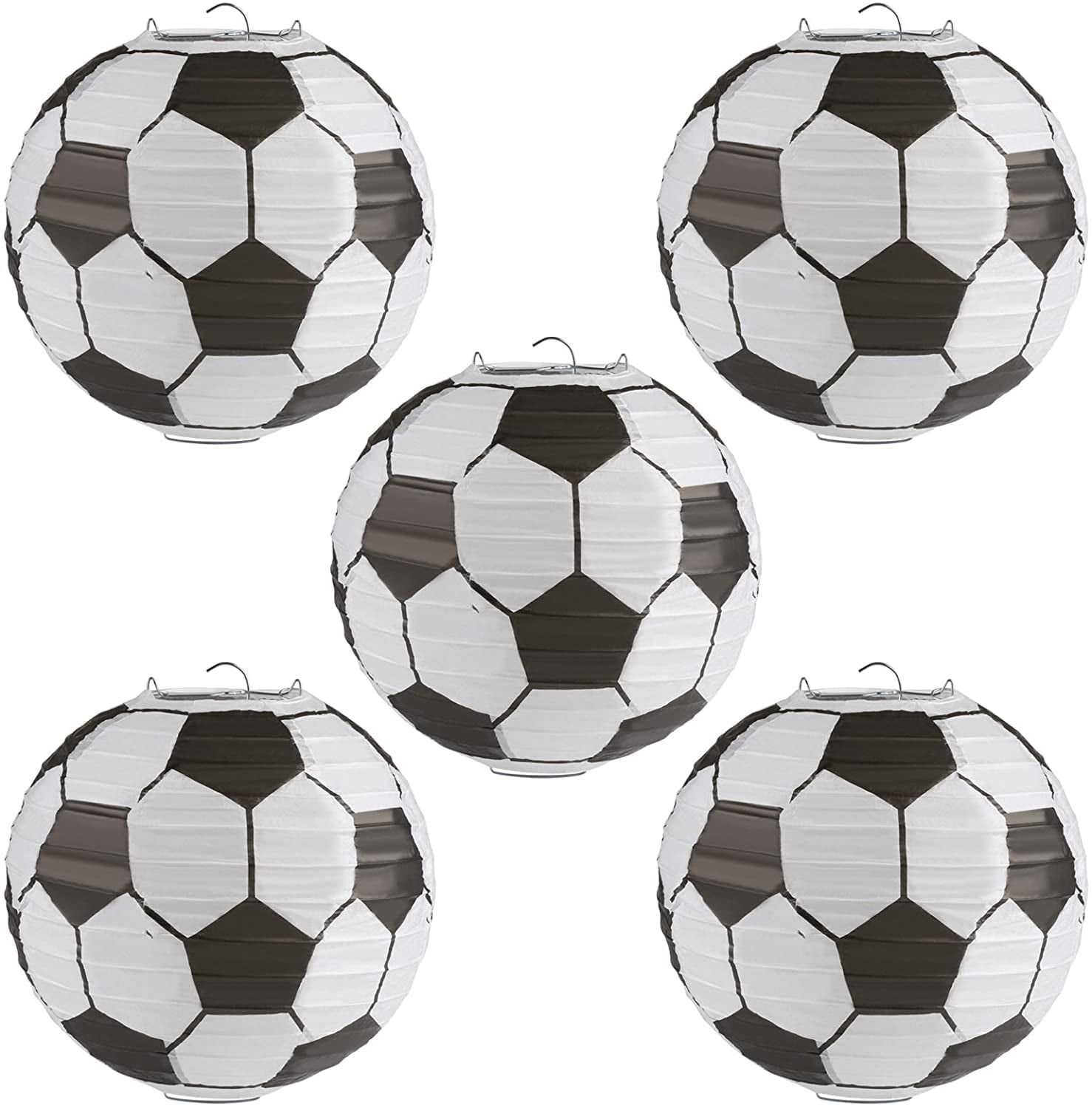 Naler, Soccer Ball Paper Lantern, 8 Inch, Pack of 5 for Parties ...
