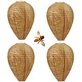 Naler Paper Wasp Nest 4 Pack - Decoys Safe Hanging Fake Wasp Deterrent ...