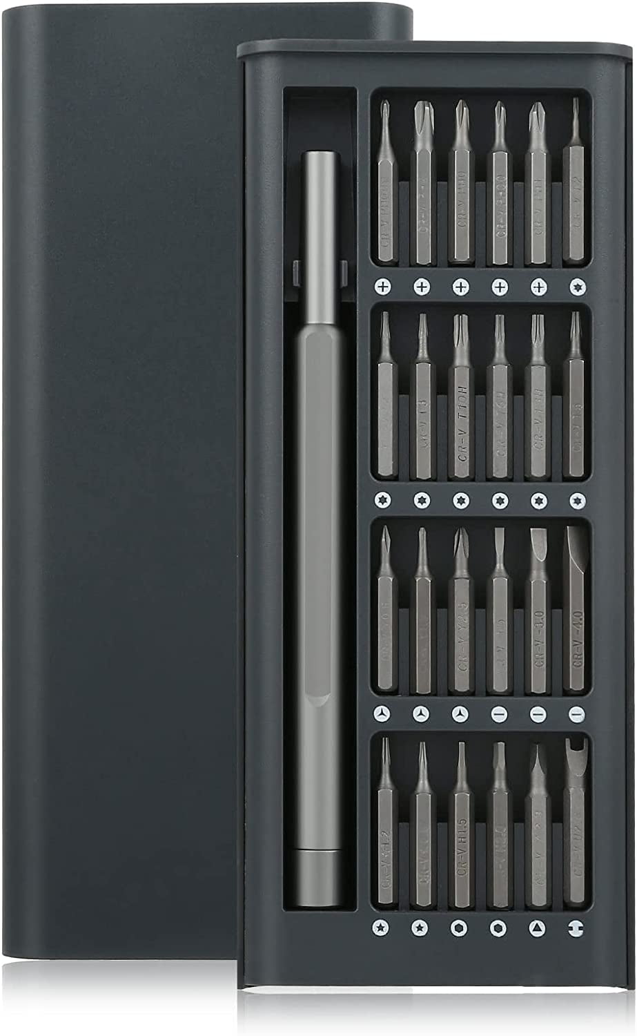 Naler Precision Screwdriver Set 25 in 1 Mini Magnetic Repair Tool Kit with 24 Bits and Case for ...