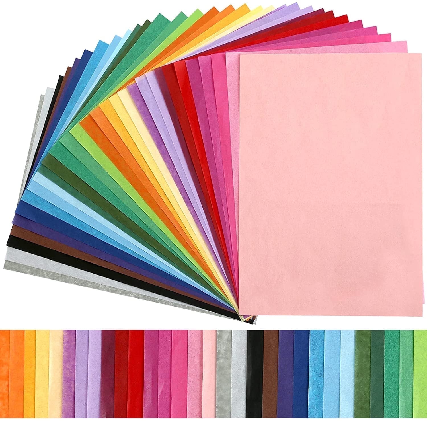"Naler Rainbow Tissue Paper for Crafts, 300 Sheets, 30 Colors, 11.5""x ...