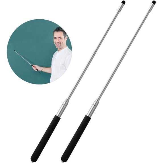 Naler Teachers Pointer Stick, 2pcs Telescopic Retractable Extendable ...