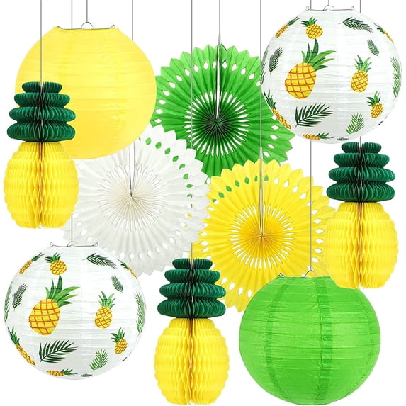 Naler ALOHA Decor, Tropical Party Supplies, Pineapple Honeycomb ...