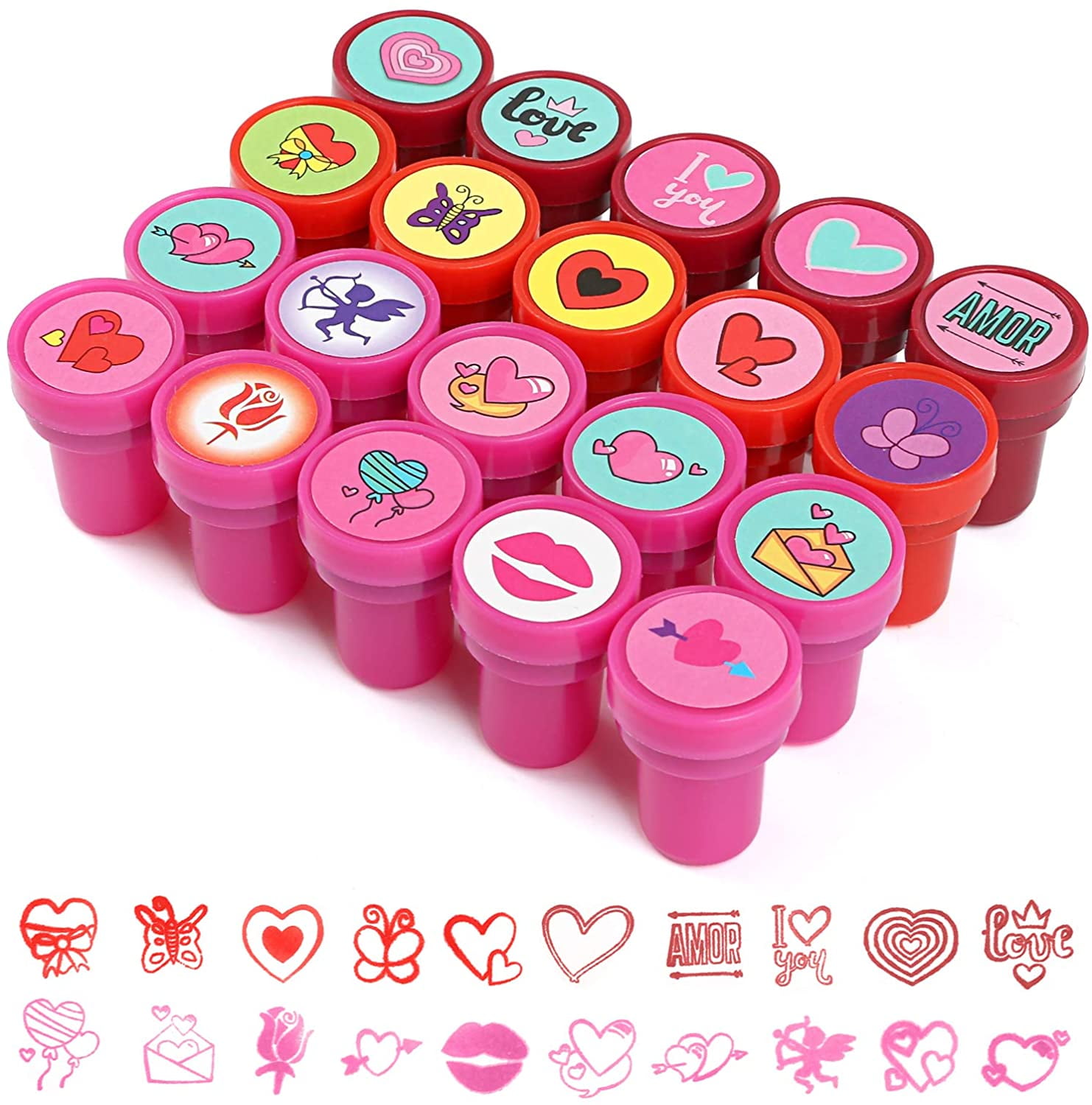Naler Valentine's Day Stamps for Kids,Self Inking Stamps for Teacher ...