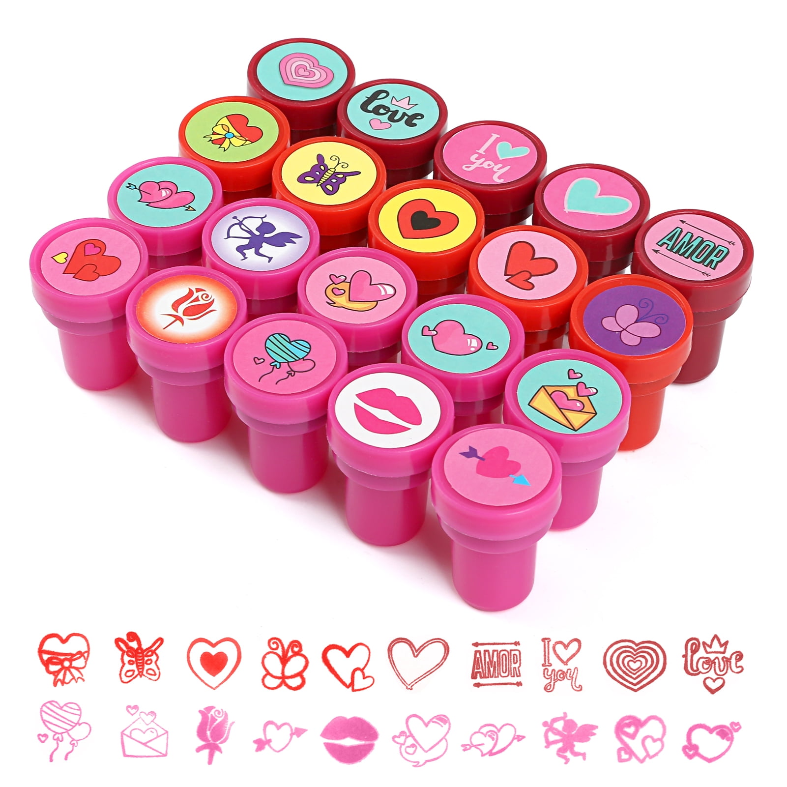 Naler Valentines Day Stamps for Kids, Self Inking Stamps for Valentine ...