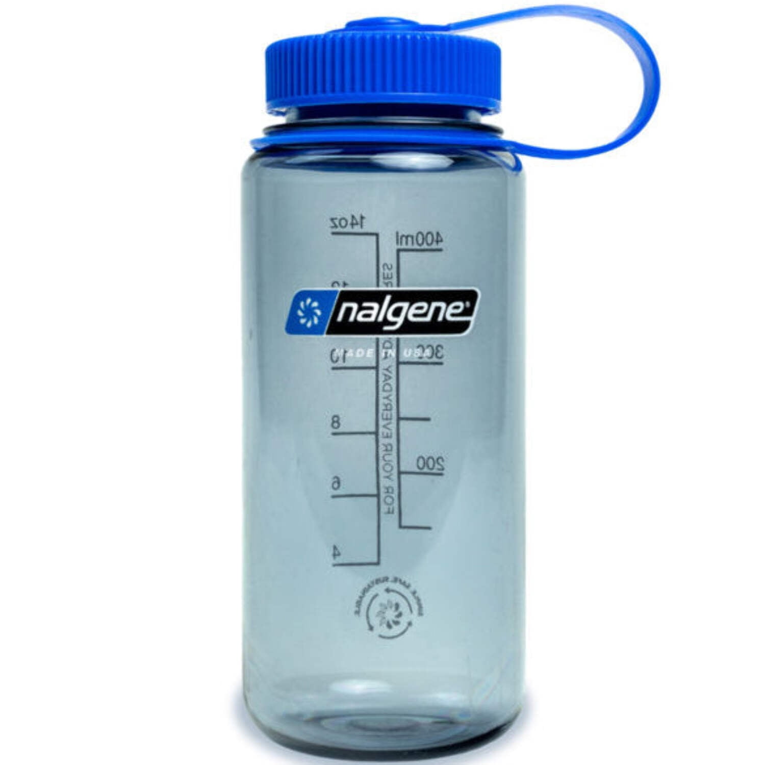 Nalgene 16oz W/M Sustain, Slate Gray w/ Blue Cap (3rd) - Walmart.com
