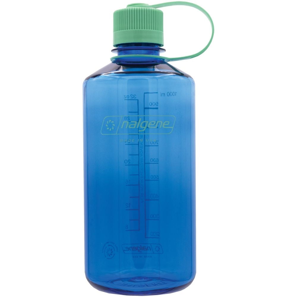 Nalgene Narrow Mouth 32 oz Cornflower Blue Solid Print Plastic Water ...
