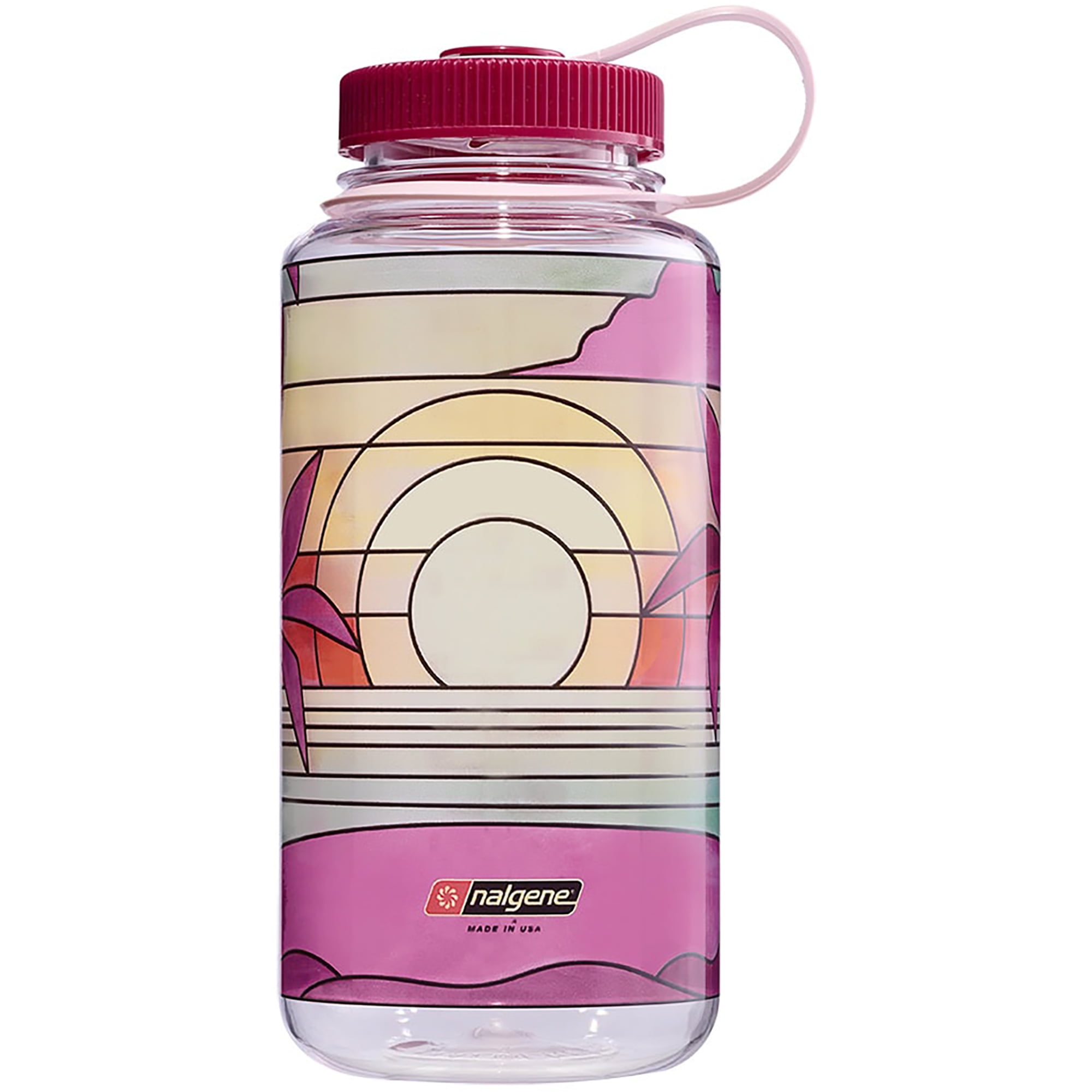 Nalgene Sustain 32 oz. Wide Mouth Water Bottle - Clear Stained Glass ...