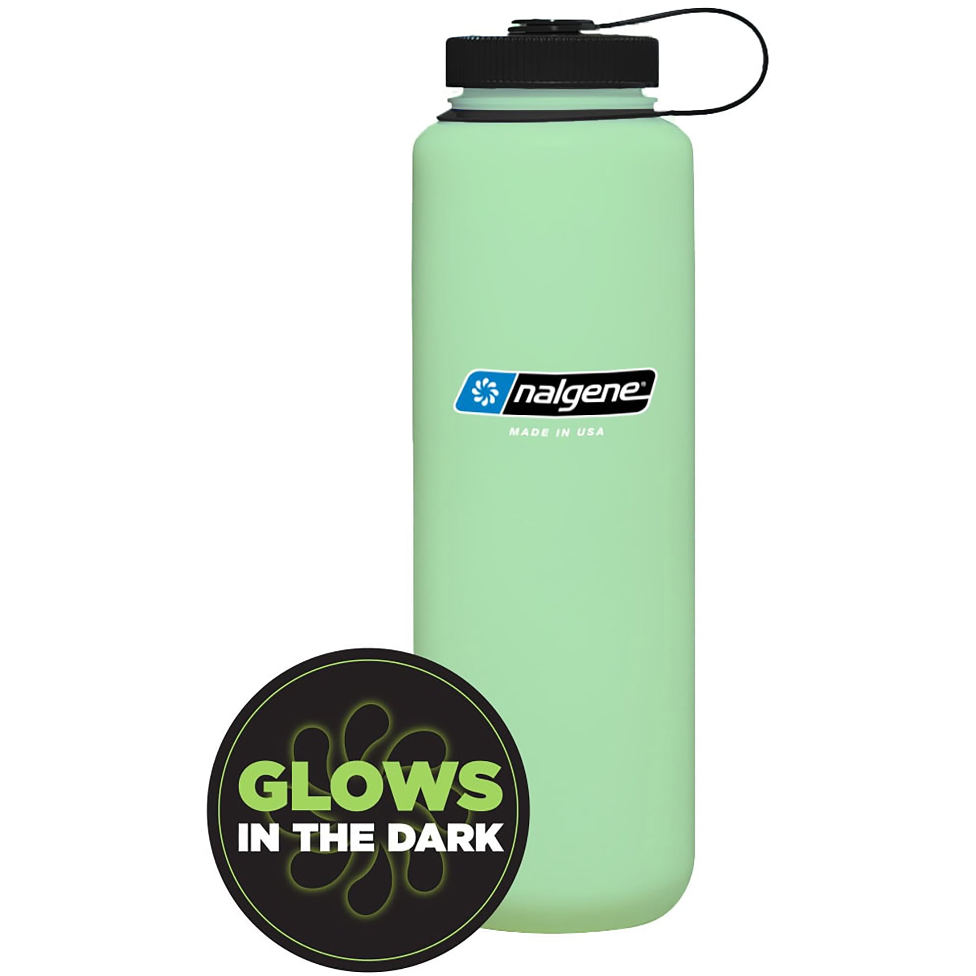 Nalgene Wide Mouth Sustain Silo Water Bottle - 48 oz. - Glow Green ...