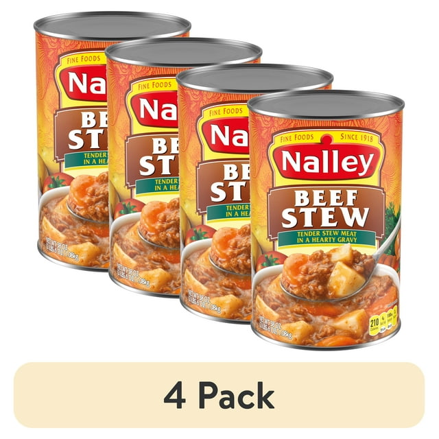 (4 pack) Nalley Beef Stew with Vegetables and Hearty Gravy, Canned Food ...