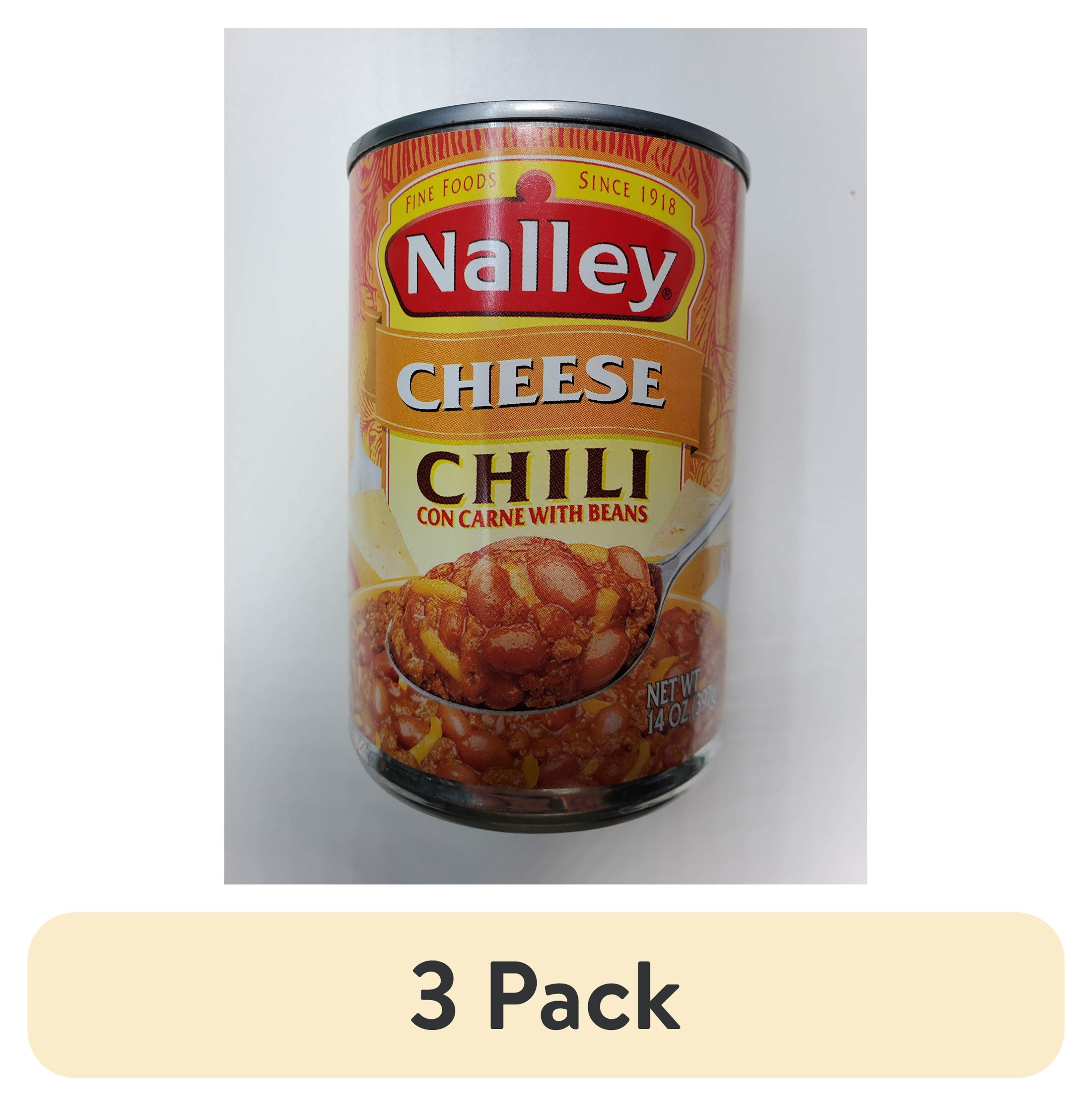 (3 pack) Nalley Cheese Chili Con Carne with Beans, 14-ounce Cans (Pack ...