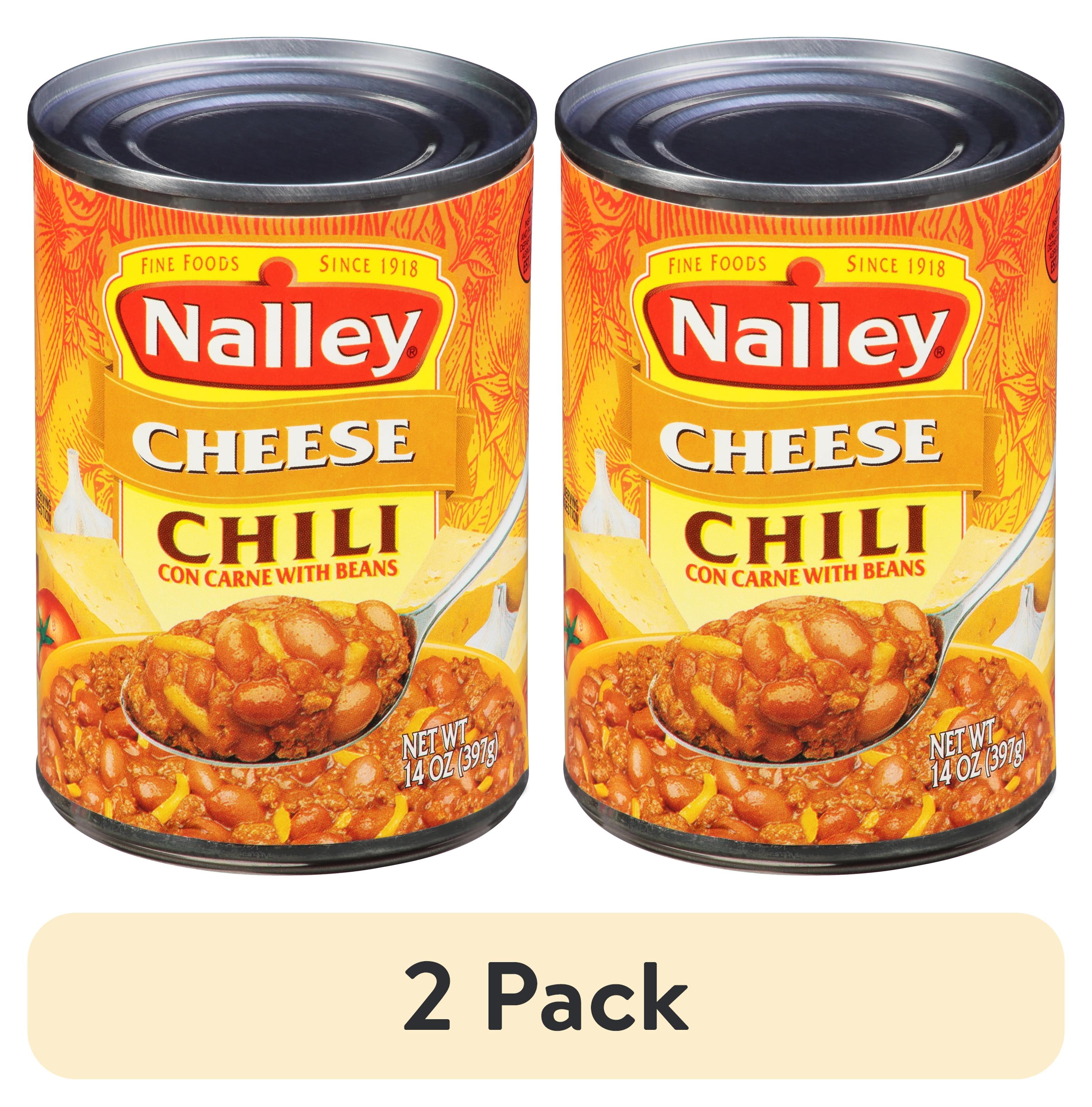 (2 pack) Nalley Chili Con Carne with Beans and Cheese, Canned Chili, 14 ...