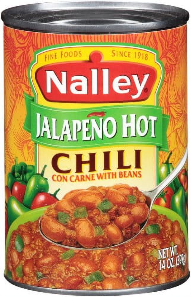 Nalley Jalapeno Hot Chili Con Carne with Beans, 15oz Pack of 8 ...