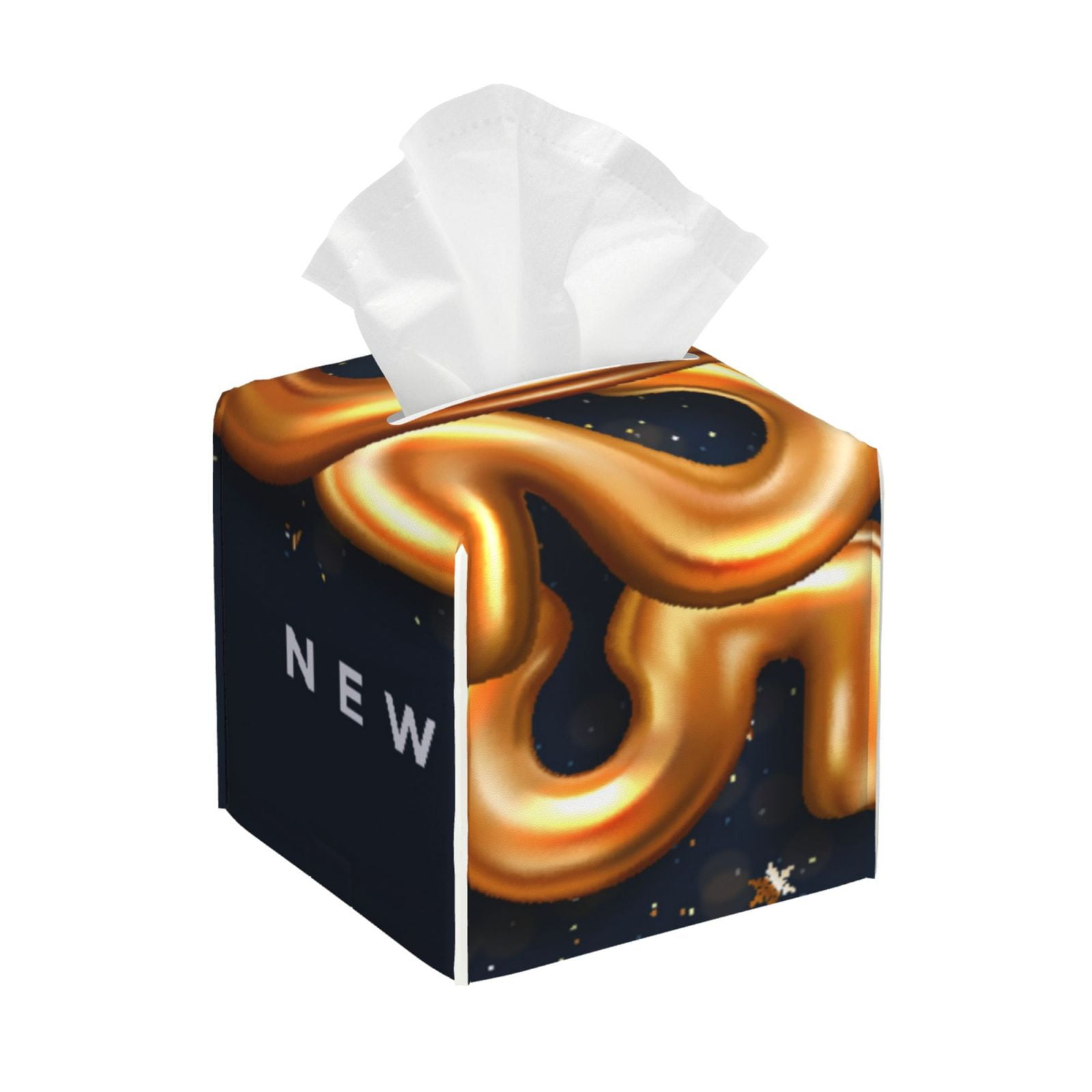 Naloa 2025 Happy New Year 6 Tissue Box Cover Leather Tissue Holder ...