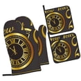 Naloa 2025 New Year Oven Mitts and Pot Holders 4 pcs Set, Cooking ...