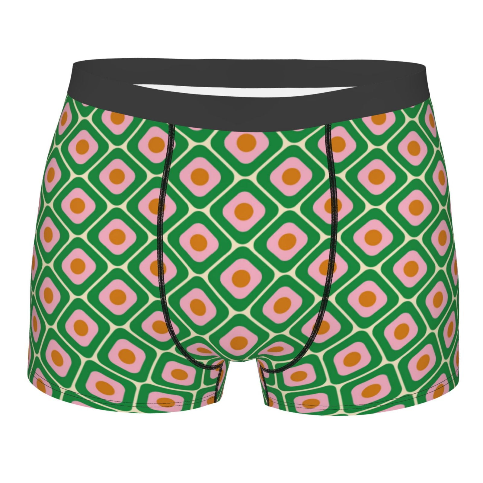 Naloa 60s and 70s Style Print Mens Underwear - Boxers for Men, Classic ...
