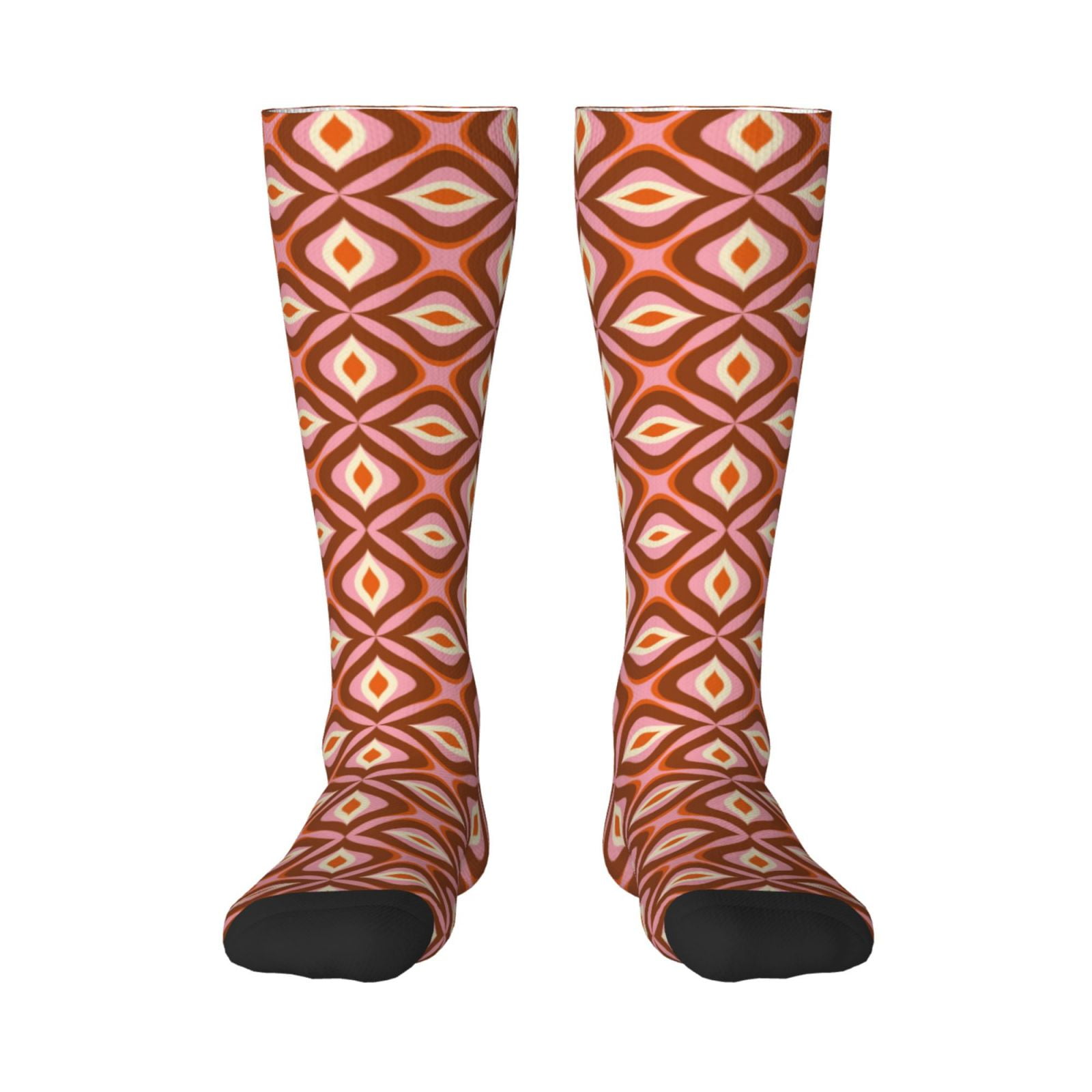Naloa 70s Retro Style Thigh High Socks Extra Long Stretchy Sock Women ...