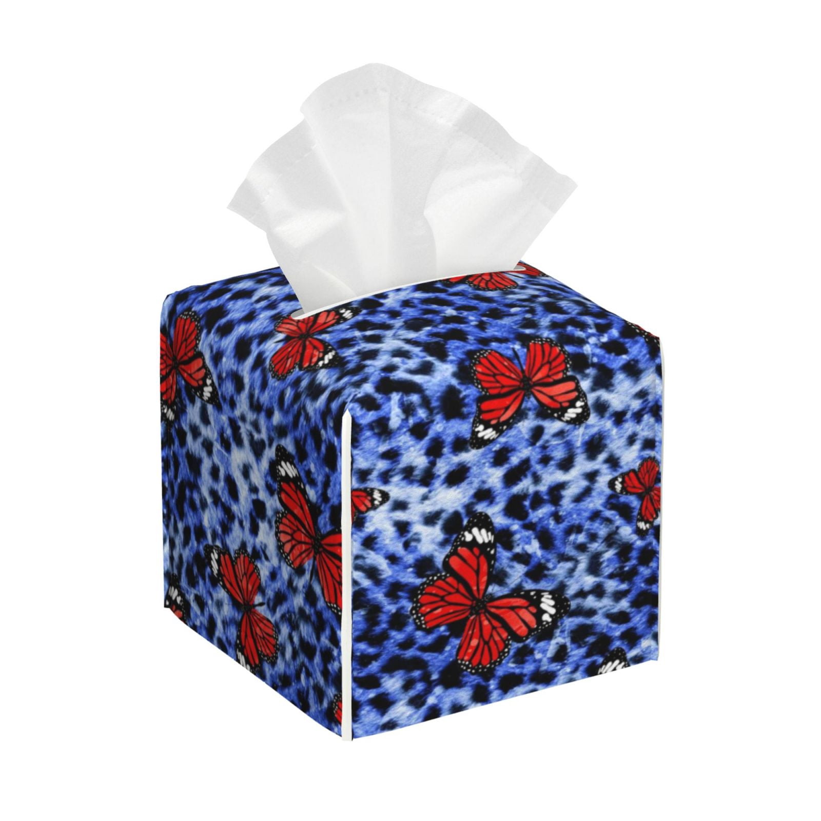 Naloa Abstract Colorful Butterflies Tissue Box CoverLeather Tissue ...