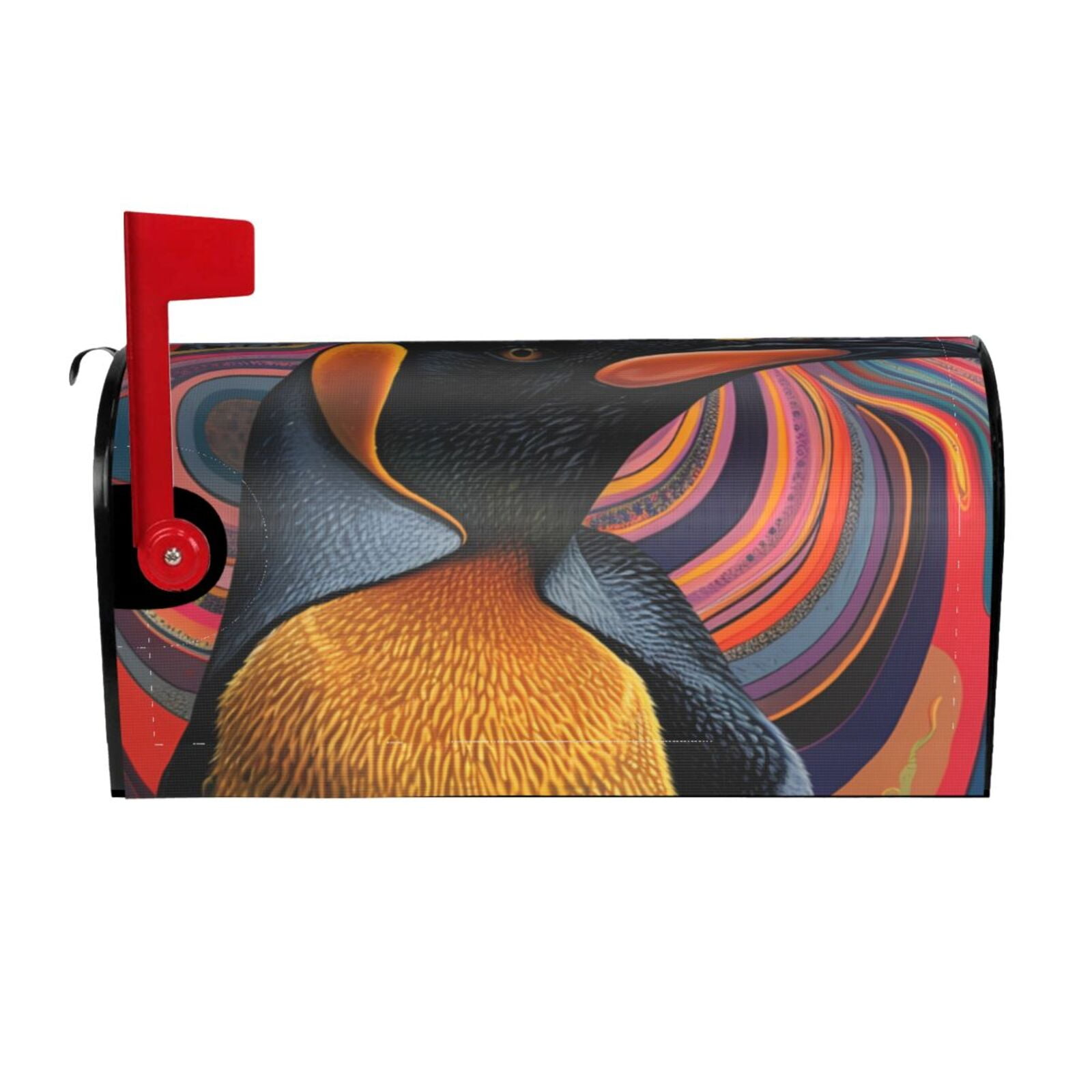 Naloa Abstract Pattern Penguin Mailbox Covers Magnetic Post Box Cover ...