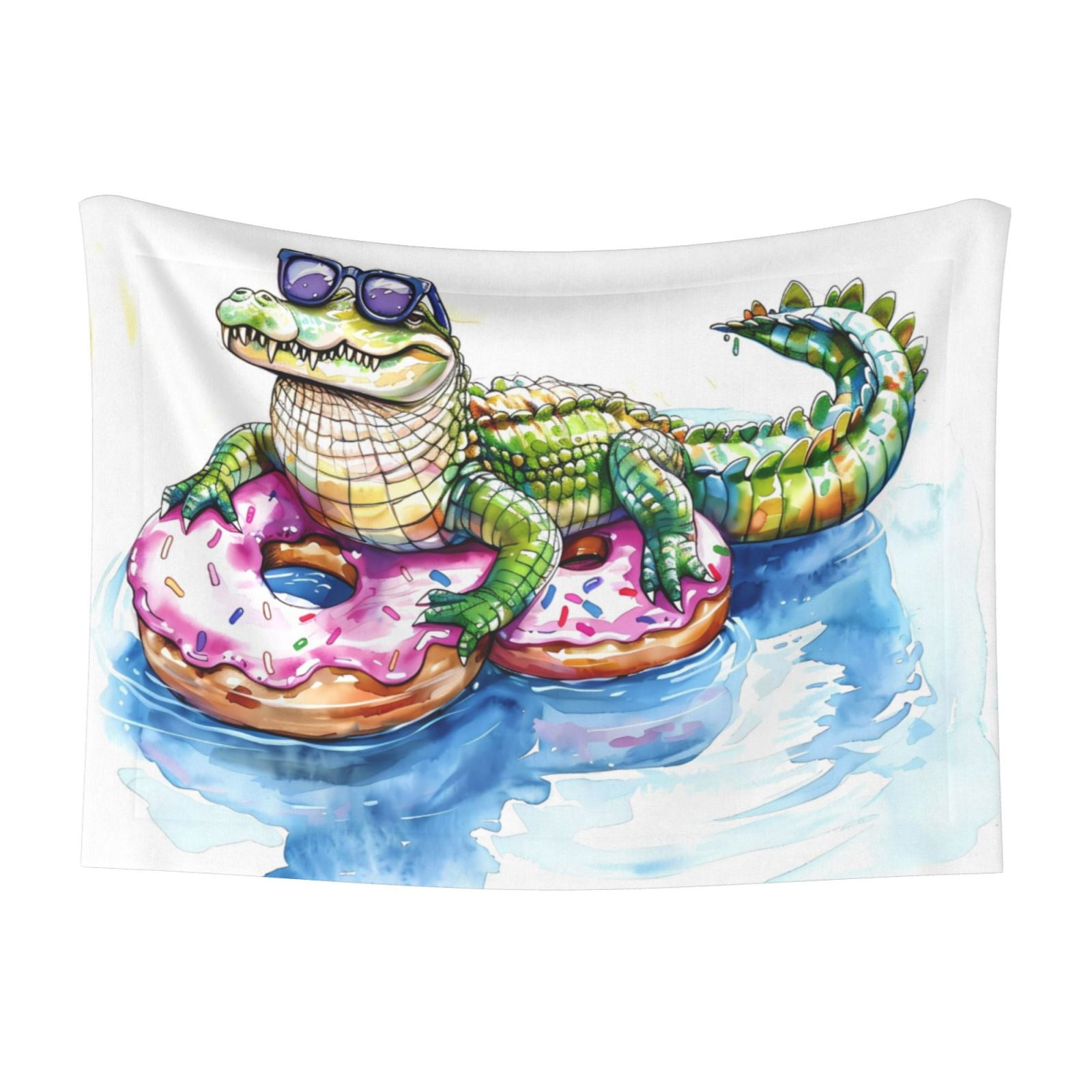 Naloa Alligator Donut Pool Float Dog Blanket, 3 Sizes Cat Blanket for ...