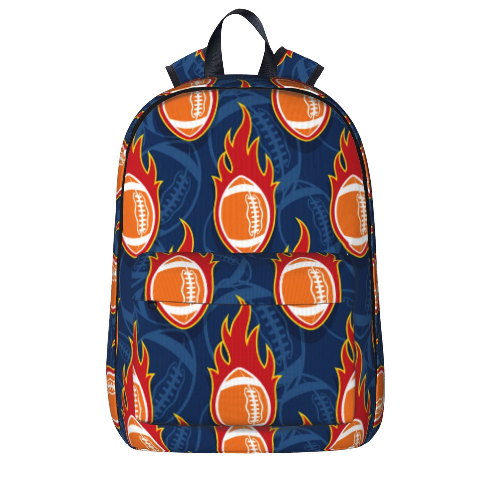 Naloa American Football and Fire Flames Print Laptop Backpack ...