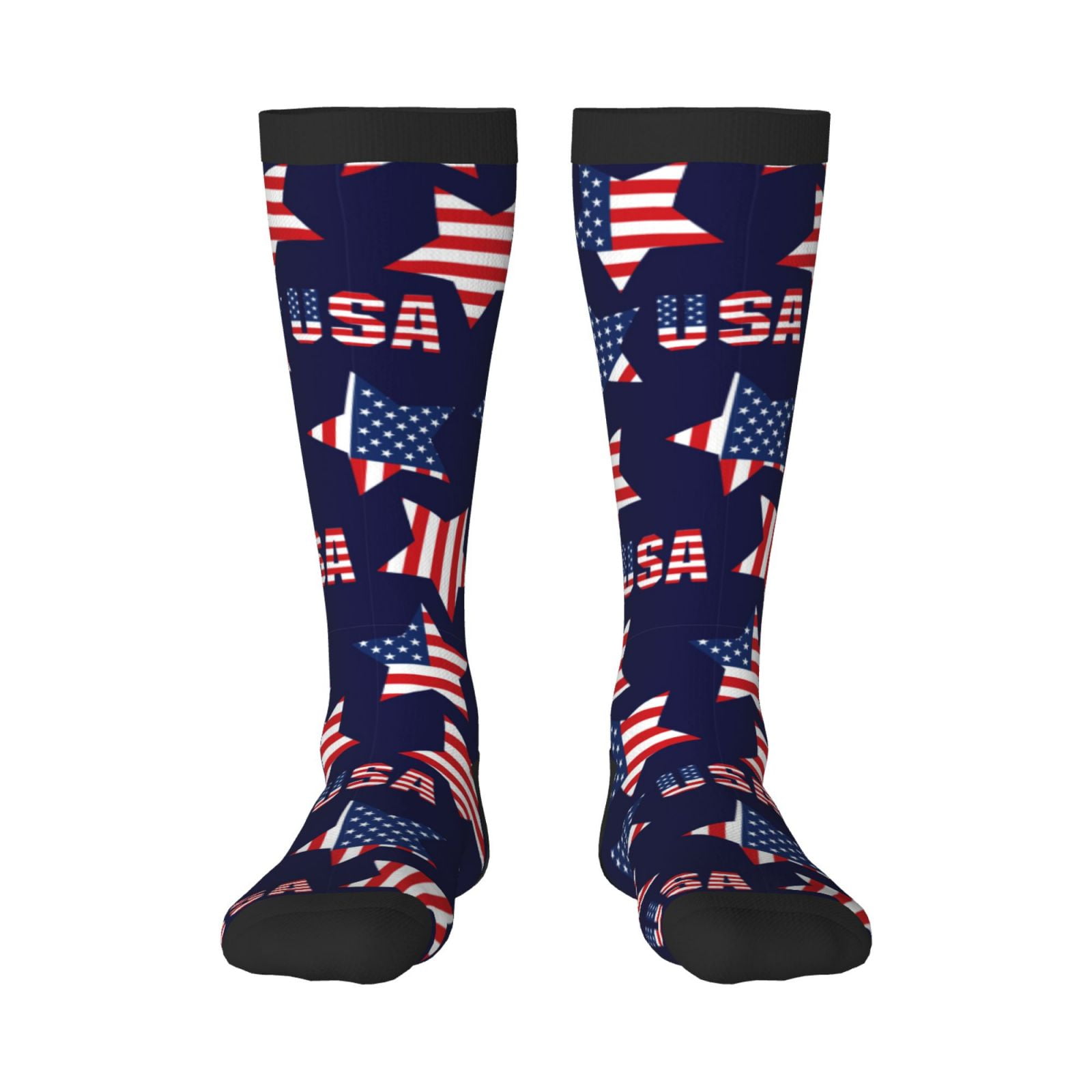 Naloa American Stars Thigh High Socks Extra Long Stretchy Sock Women ...