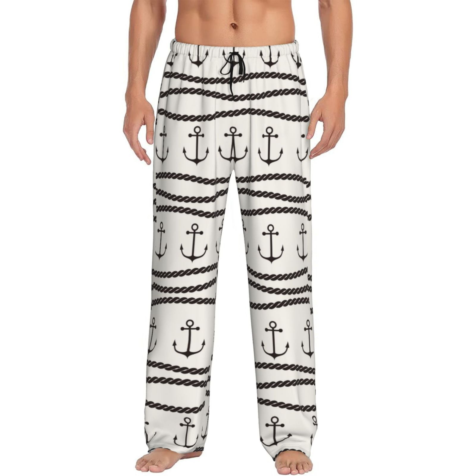 Naloa Anchors and Ropes Pajama Pants Men, PJ Bottoms, Sleep & Lounge ...
