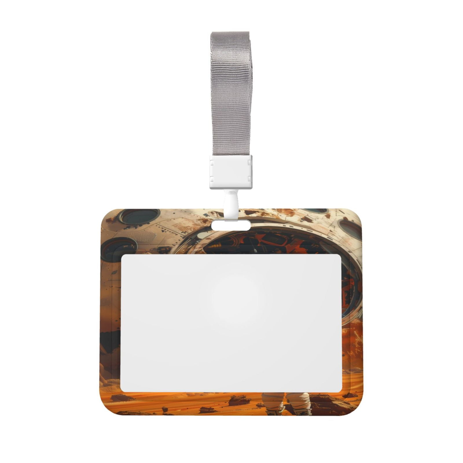 Naloa Astronaut Exploring Mars Card Badge Holder Work Badge Sleeve for ...