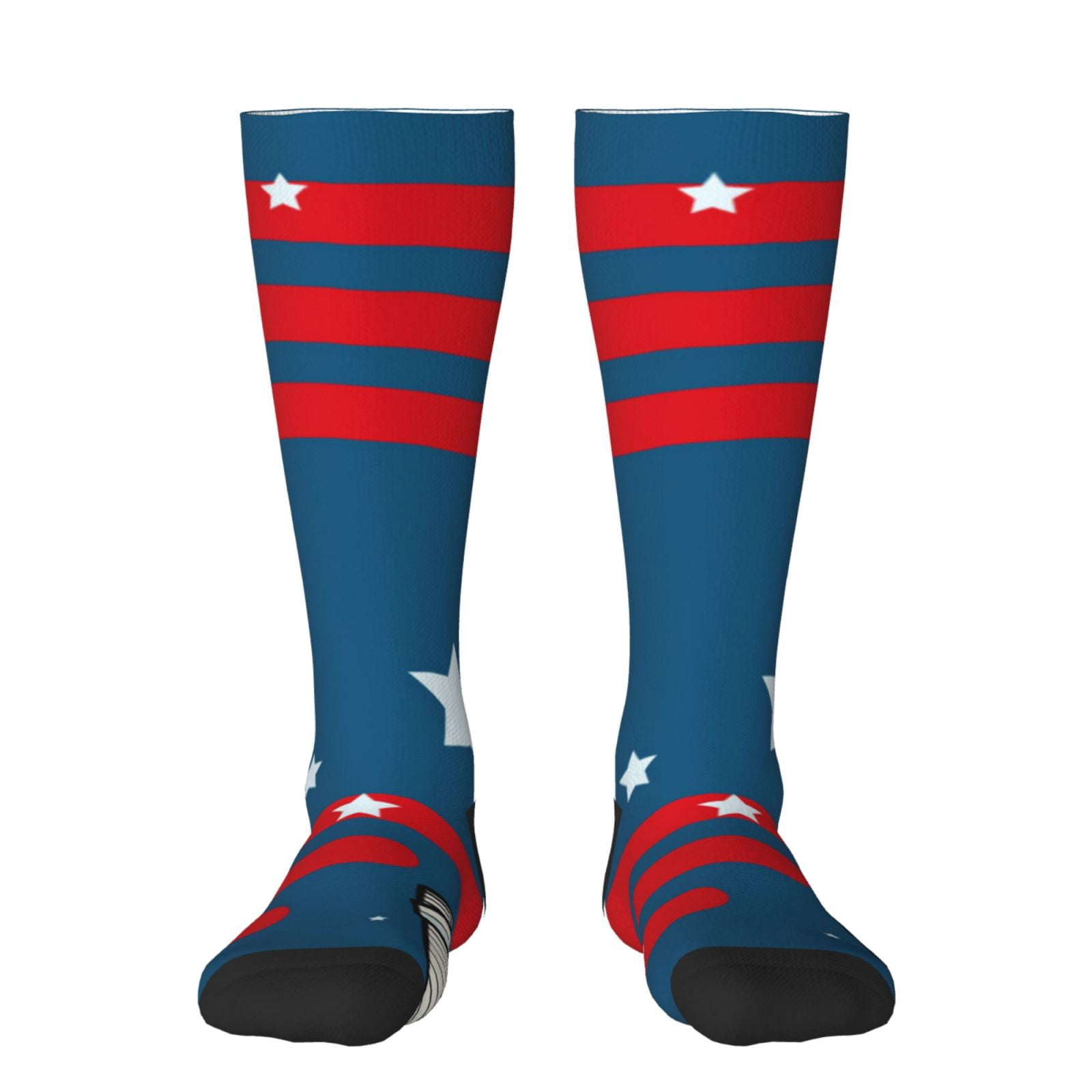 Naloa Astronaut Runs Forward Thigh High Socks Extra Long Stretchy Sock ...