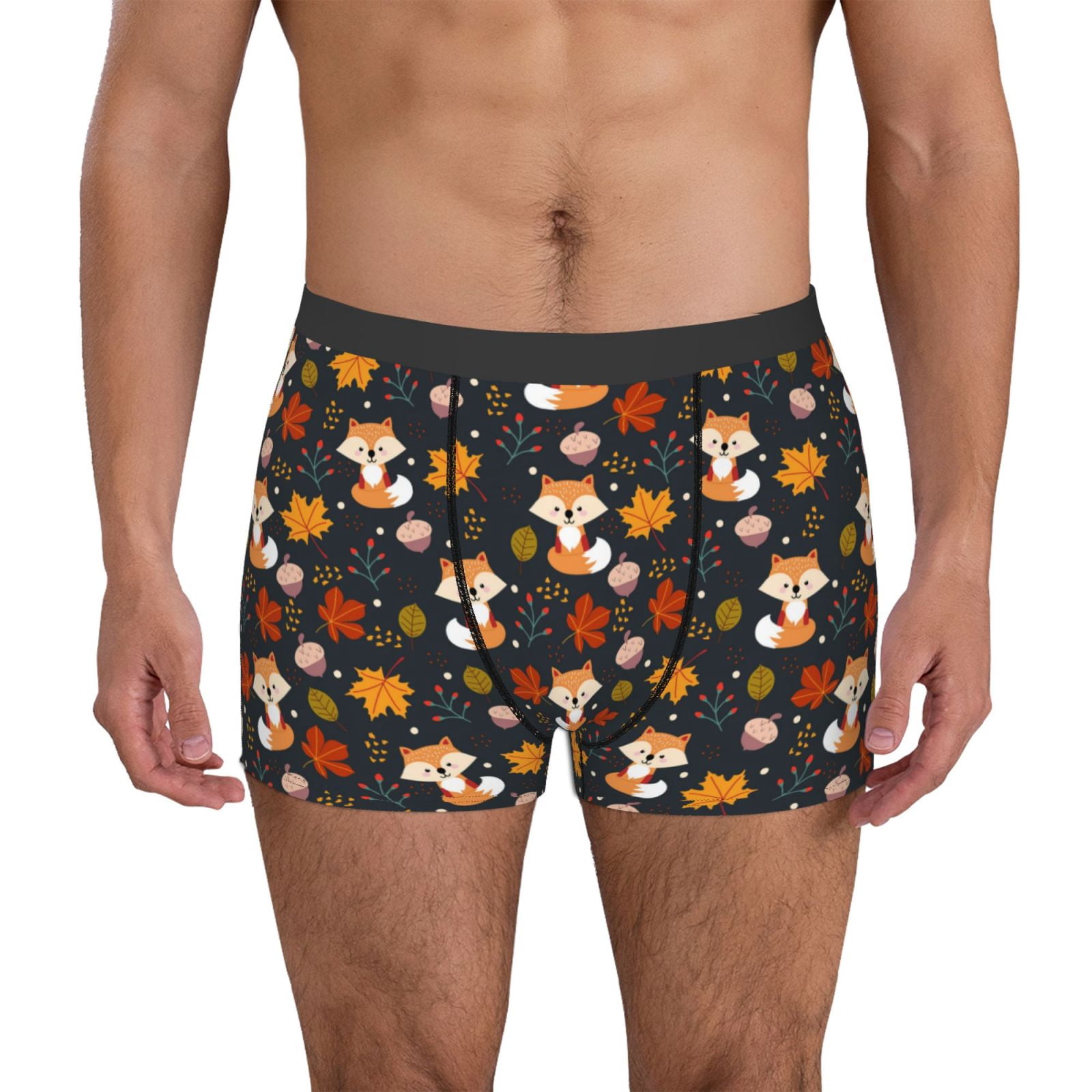 Naloa Autumn Fox Mens Underwear - Boxers for Men, Mens Boxer Briefs ...