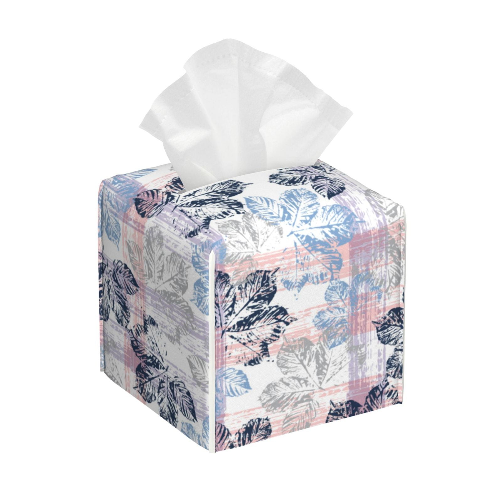 Naloa Autumn Leaves Tissue Box Cover Leather Tissue Holder Square ...