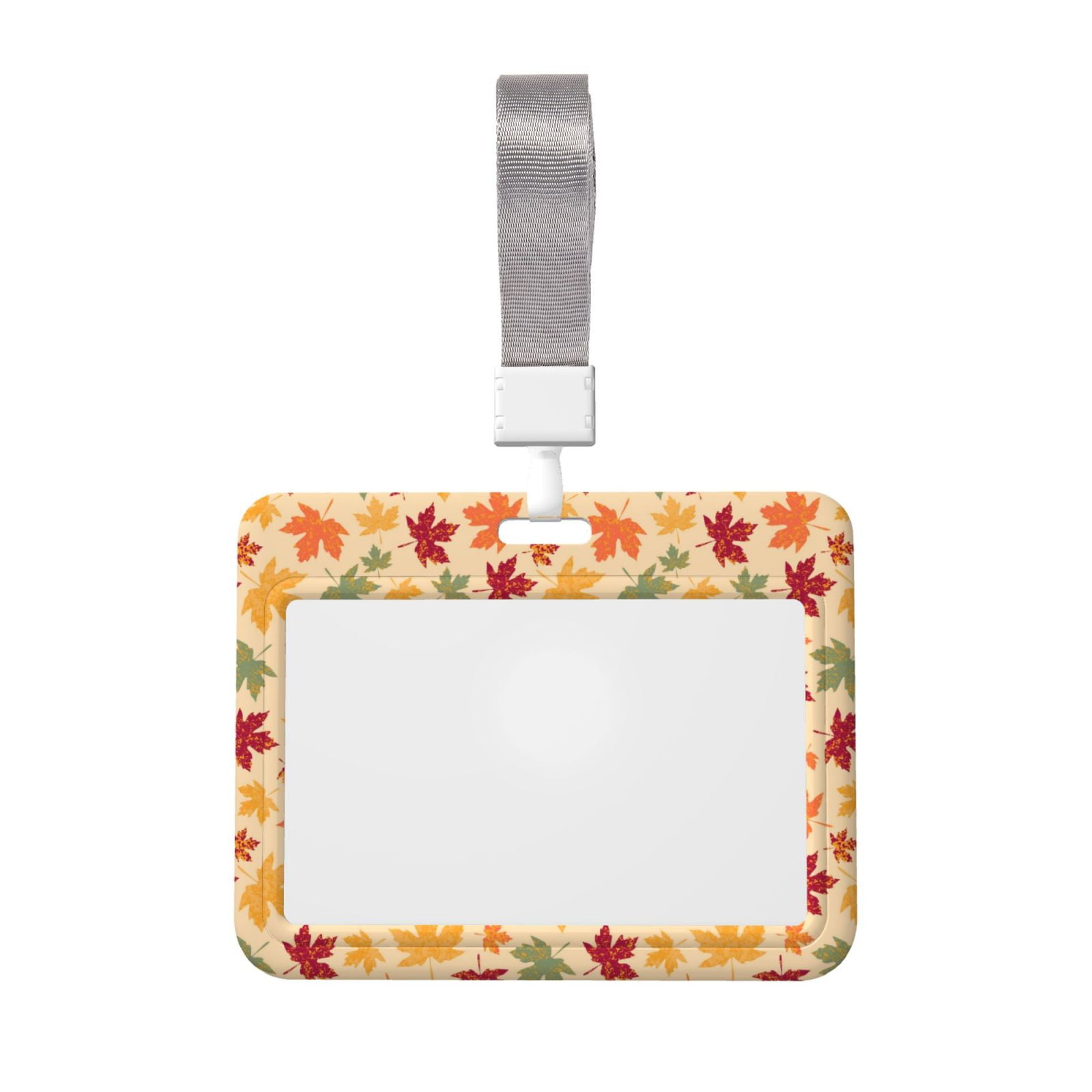 Naloa Autumn Maple Leaves Card Badge Holder Work Badge Sleeve for ...