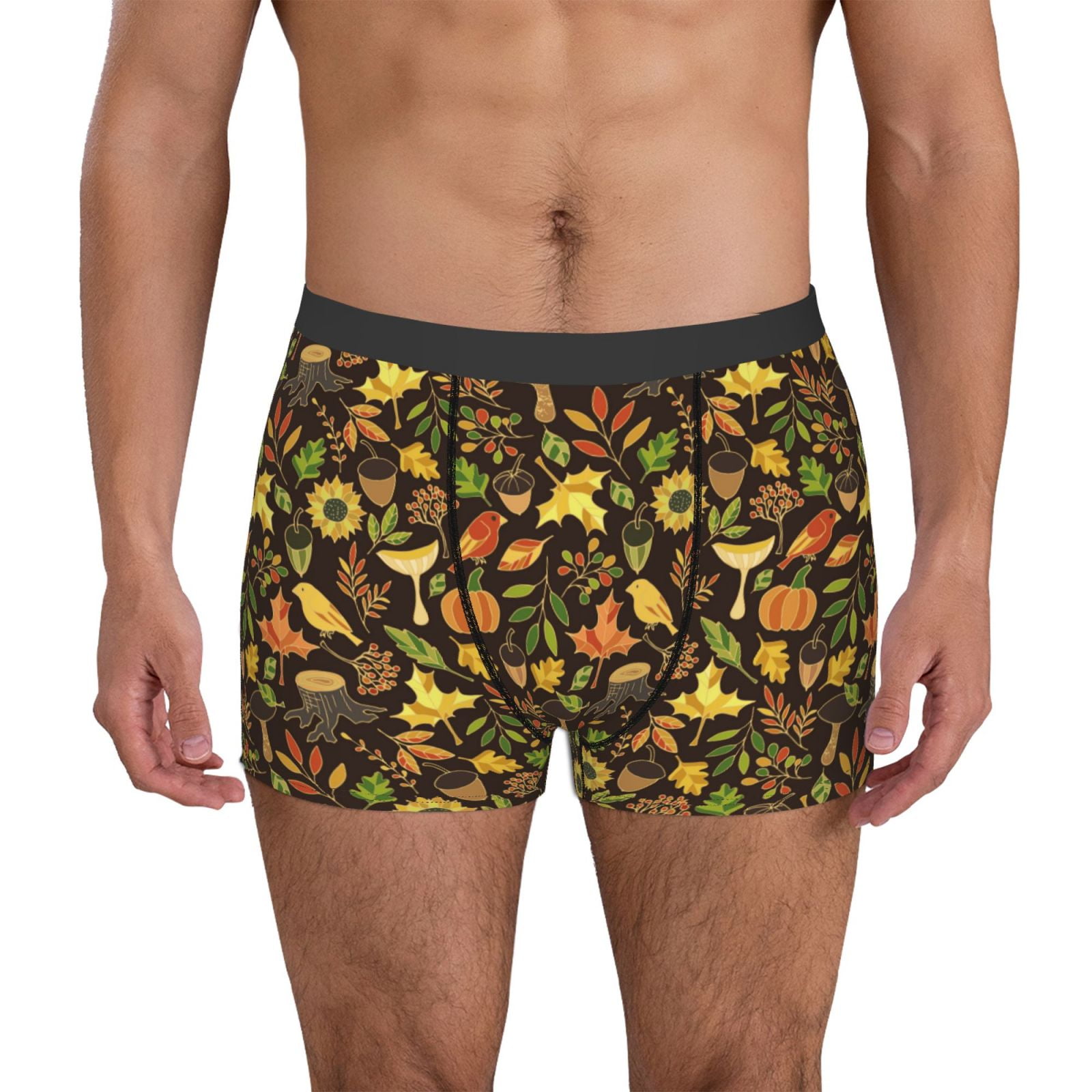 Naloa Autumn Plants Maple Tree Vintage Mens Underwear - Boxers for Men ...