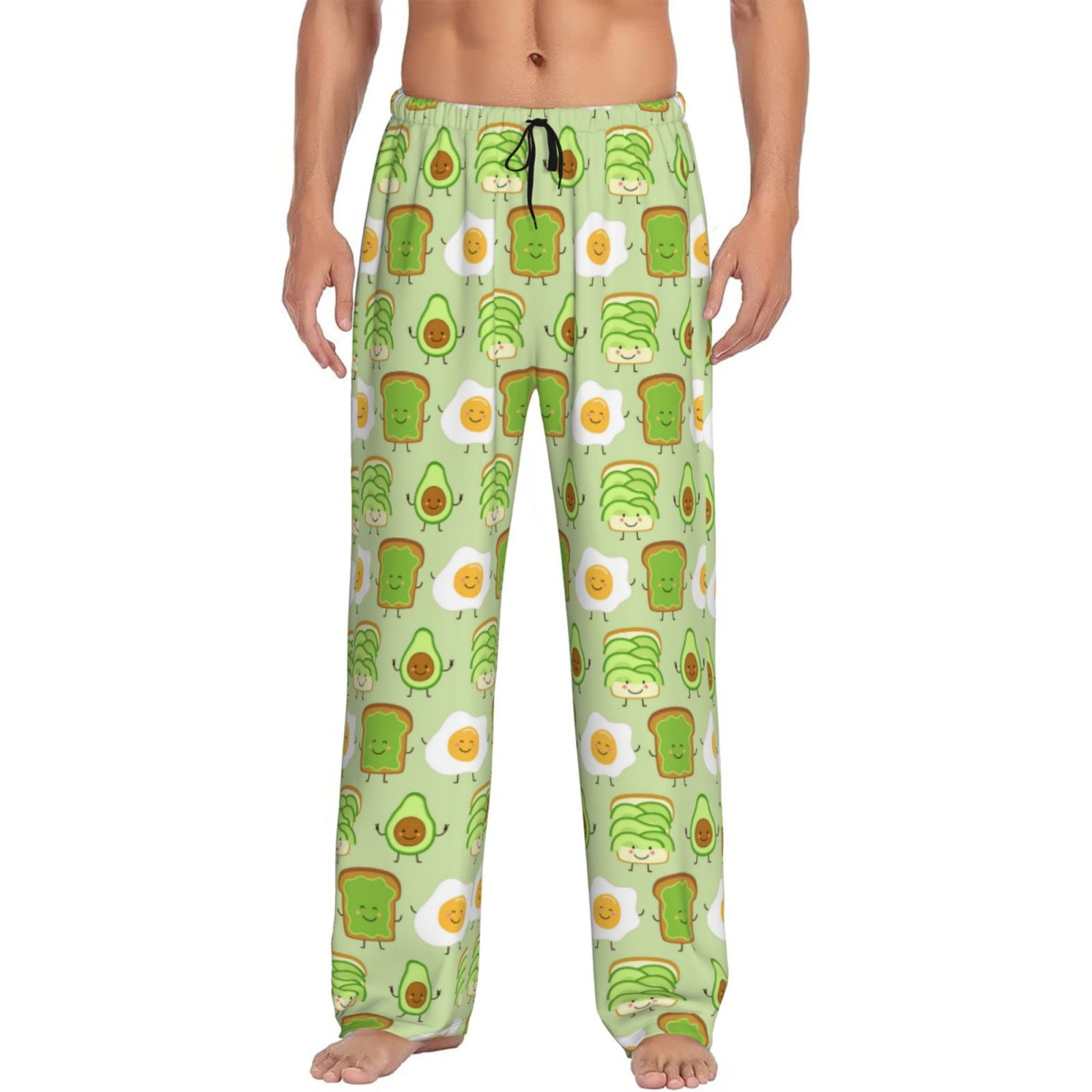 Naloa Avocado And Toast Pajama Pants Men, PJ Bottoms, Sleep & Lounge ...