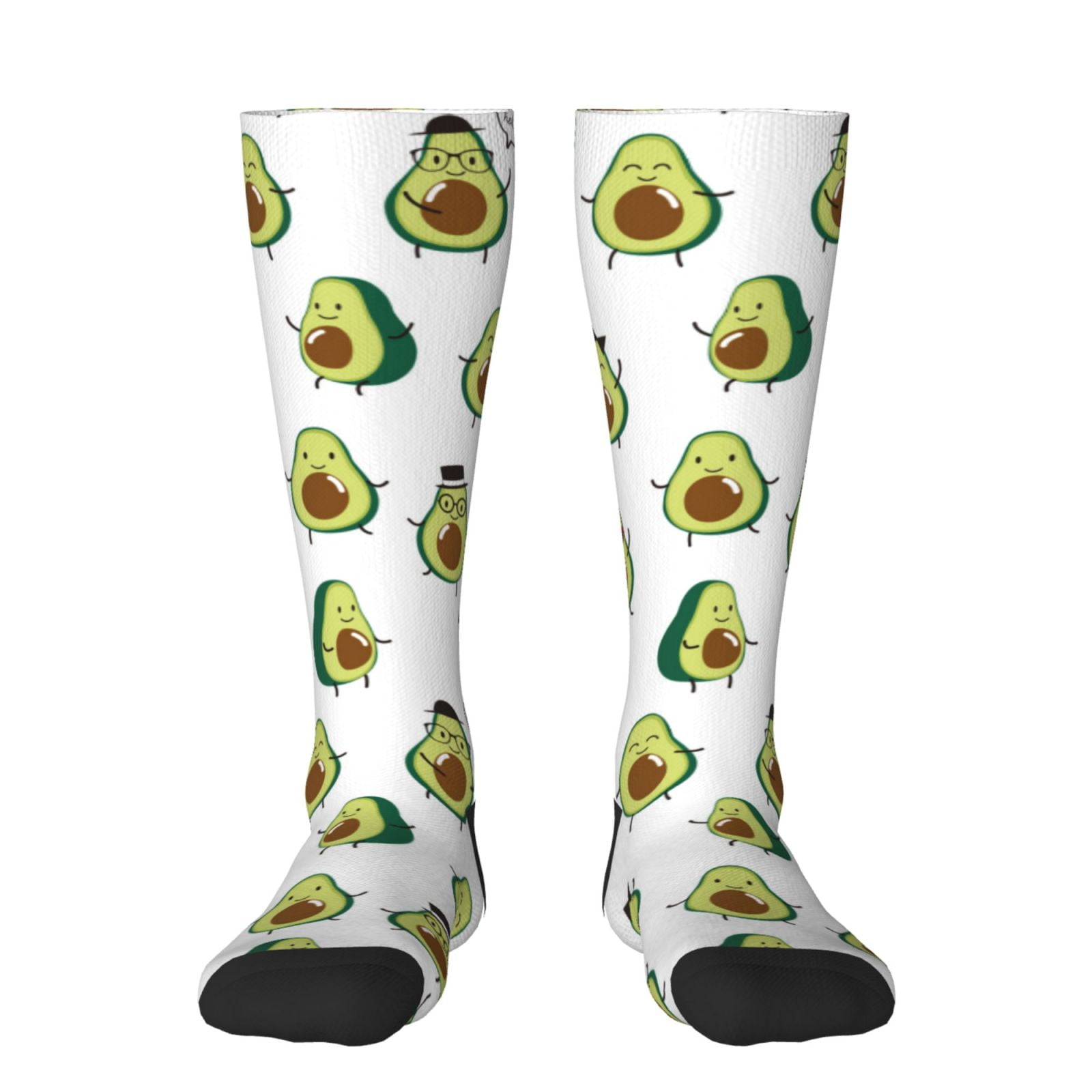 Naloa Avocado Friends Thigh High Socks Extra Long Stretchy Sock Women ...