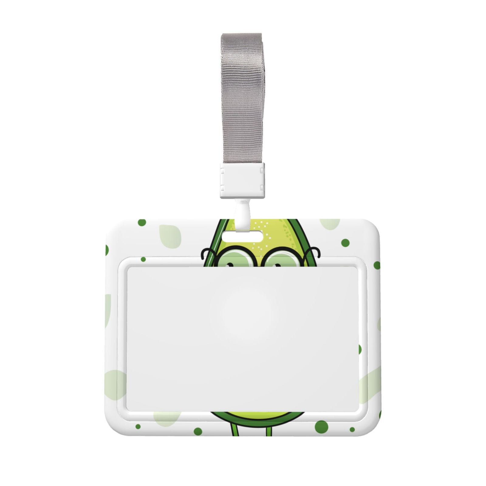 Naloa Avocado with Glasses Card Badge Holder Work Badge Sleeve for ...