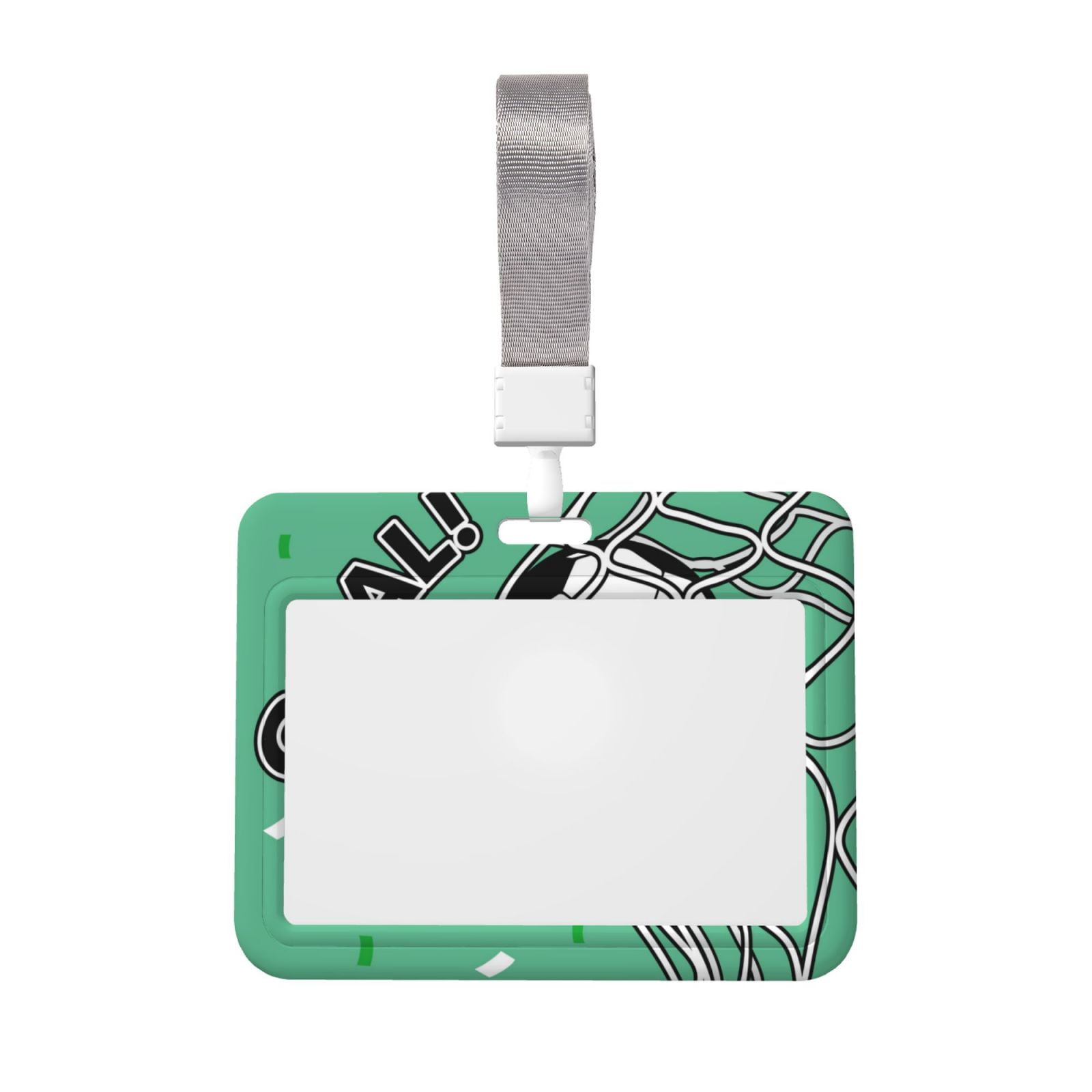 Naloa BALL INSIDE THE NET GOAL Card Badge Holder Work Badge Sleeve for ...