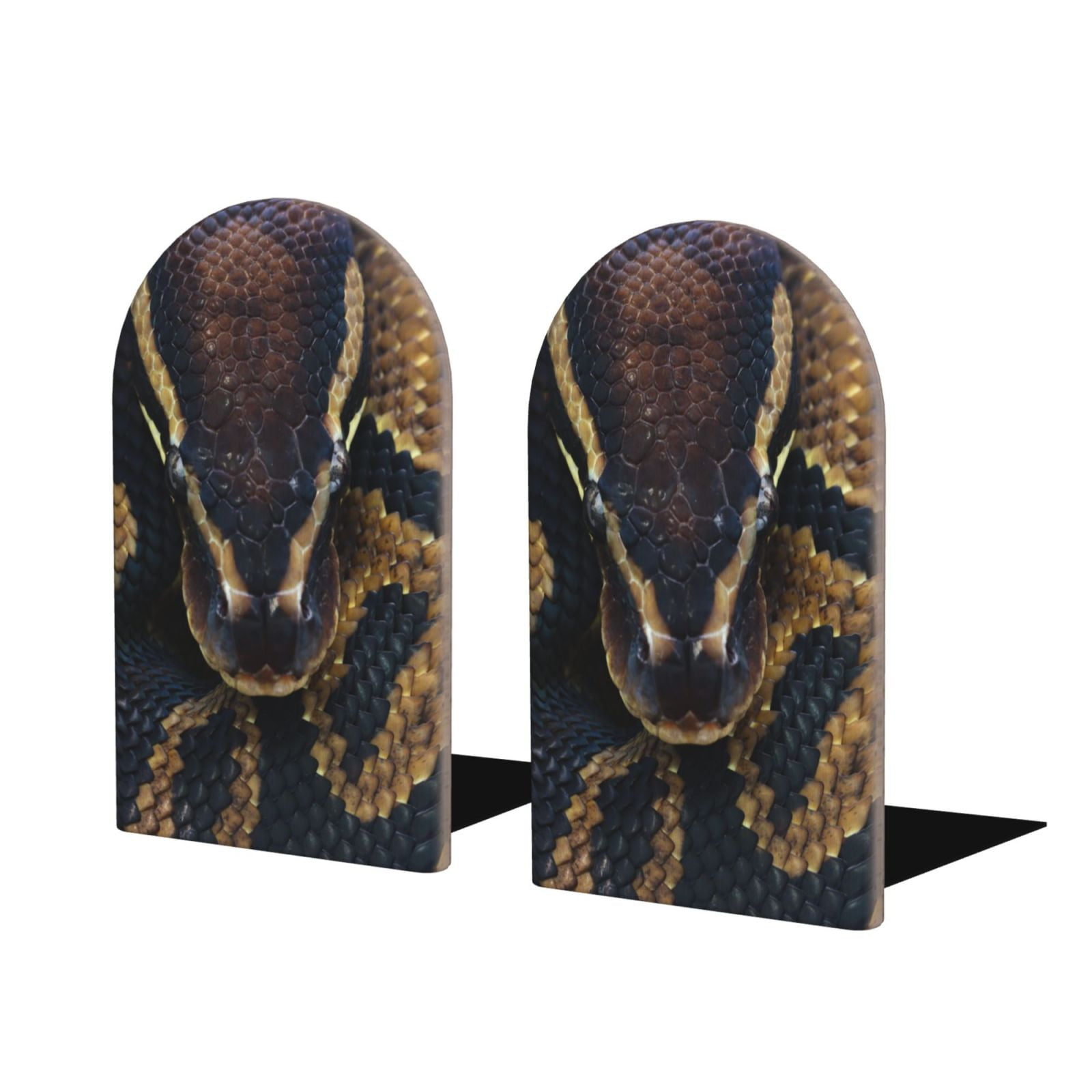 Naloa Ball Phyton Snake Wood Non-Skid Bookend for Shelves,Book Ends for ...
