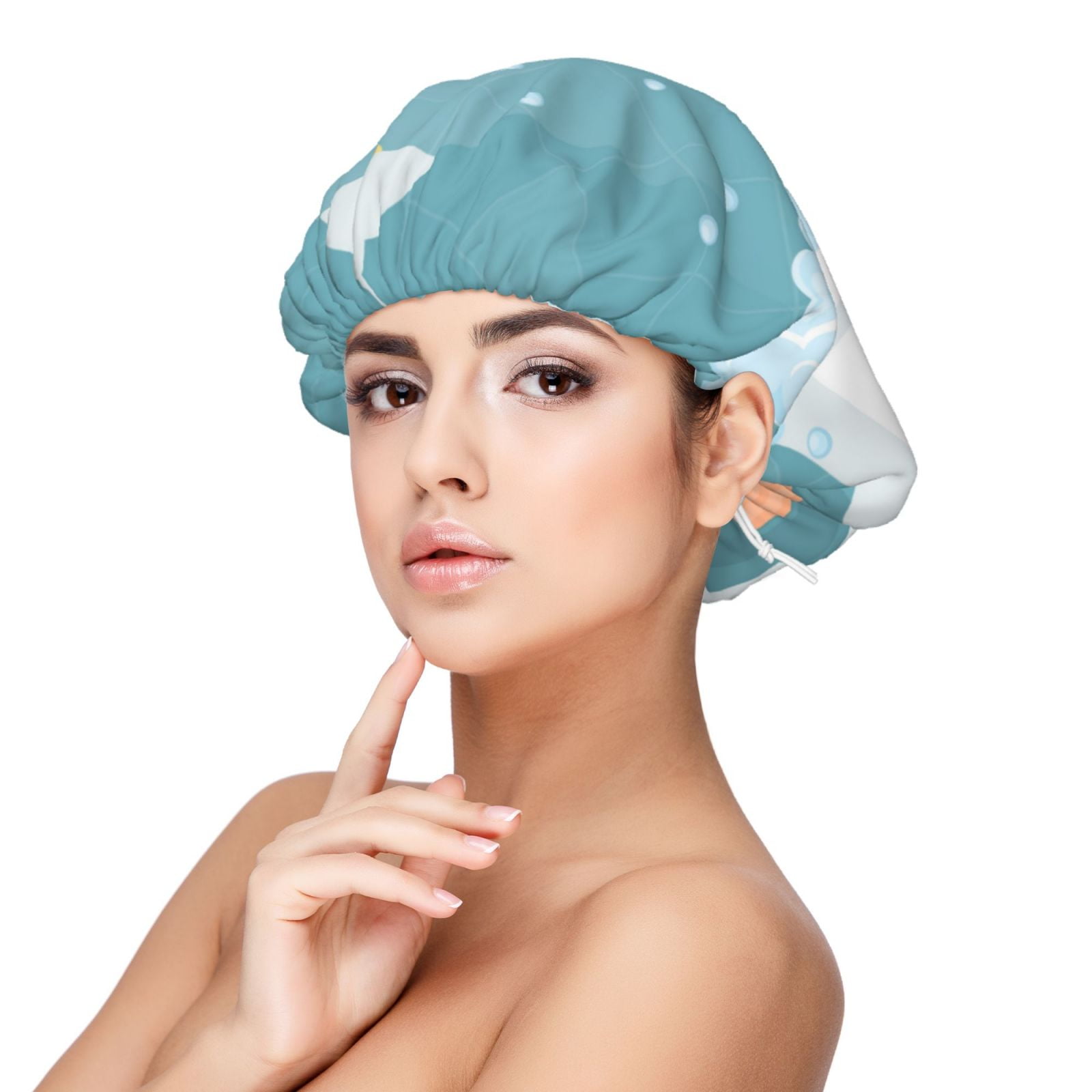 Naloa Bathtub with Soap Bubbles Adjustable Hair Bonnet for Sleeping ...