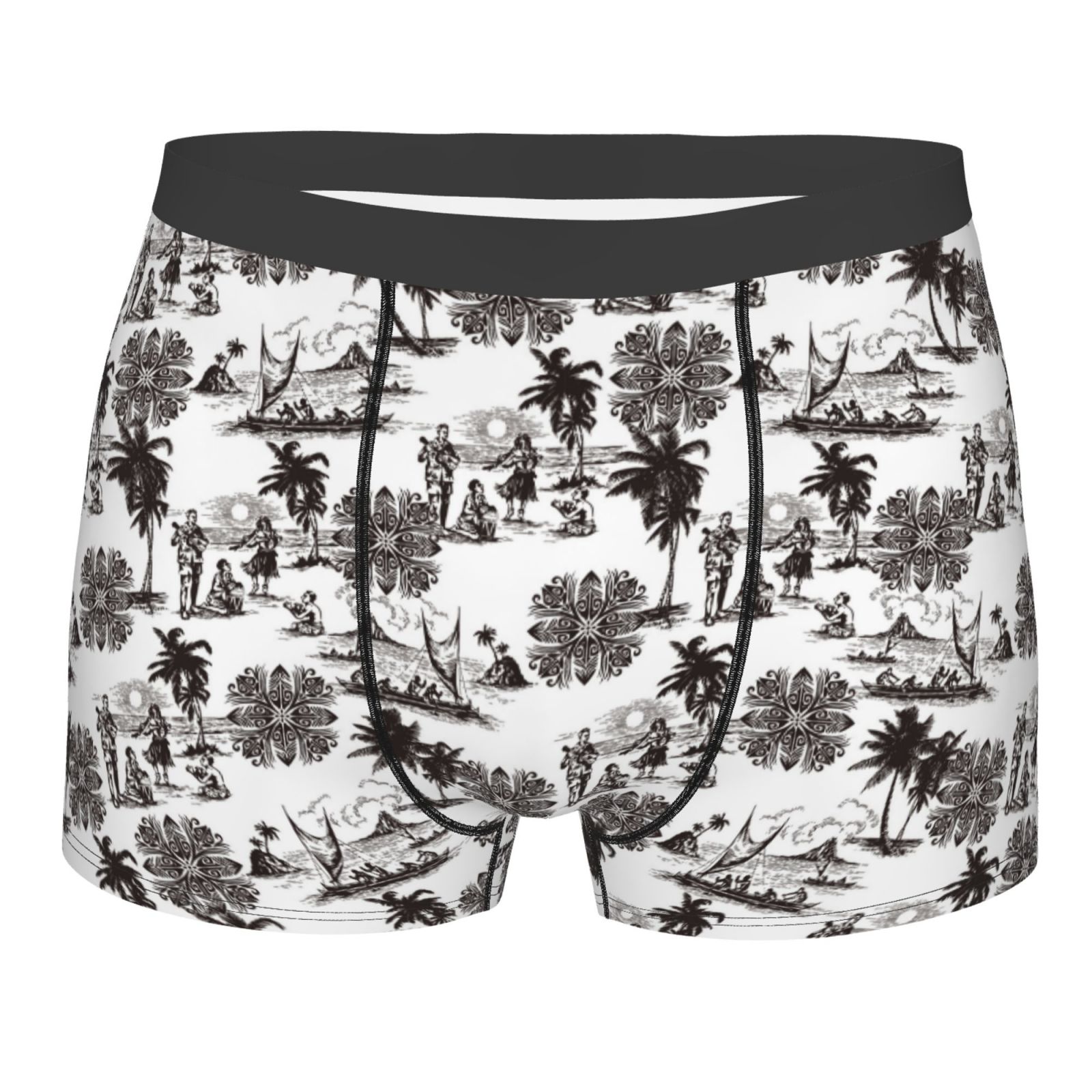 Naloa Beach Print Mens Underwear - Boxers for Men, Classic Briefs for ...
