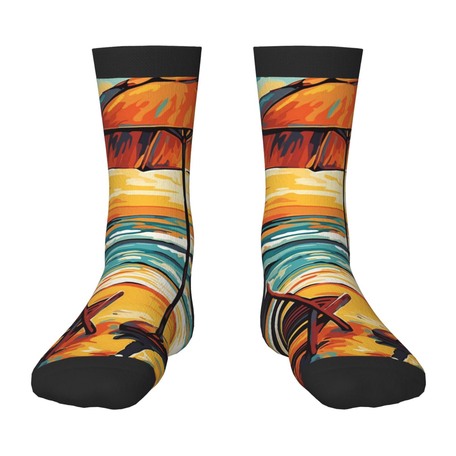 Naloa Beach Umbrella Sunset Kids Socks Unisex Kids and Toddlers' Crew ...