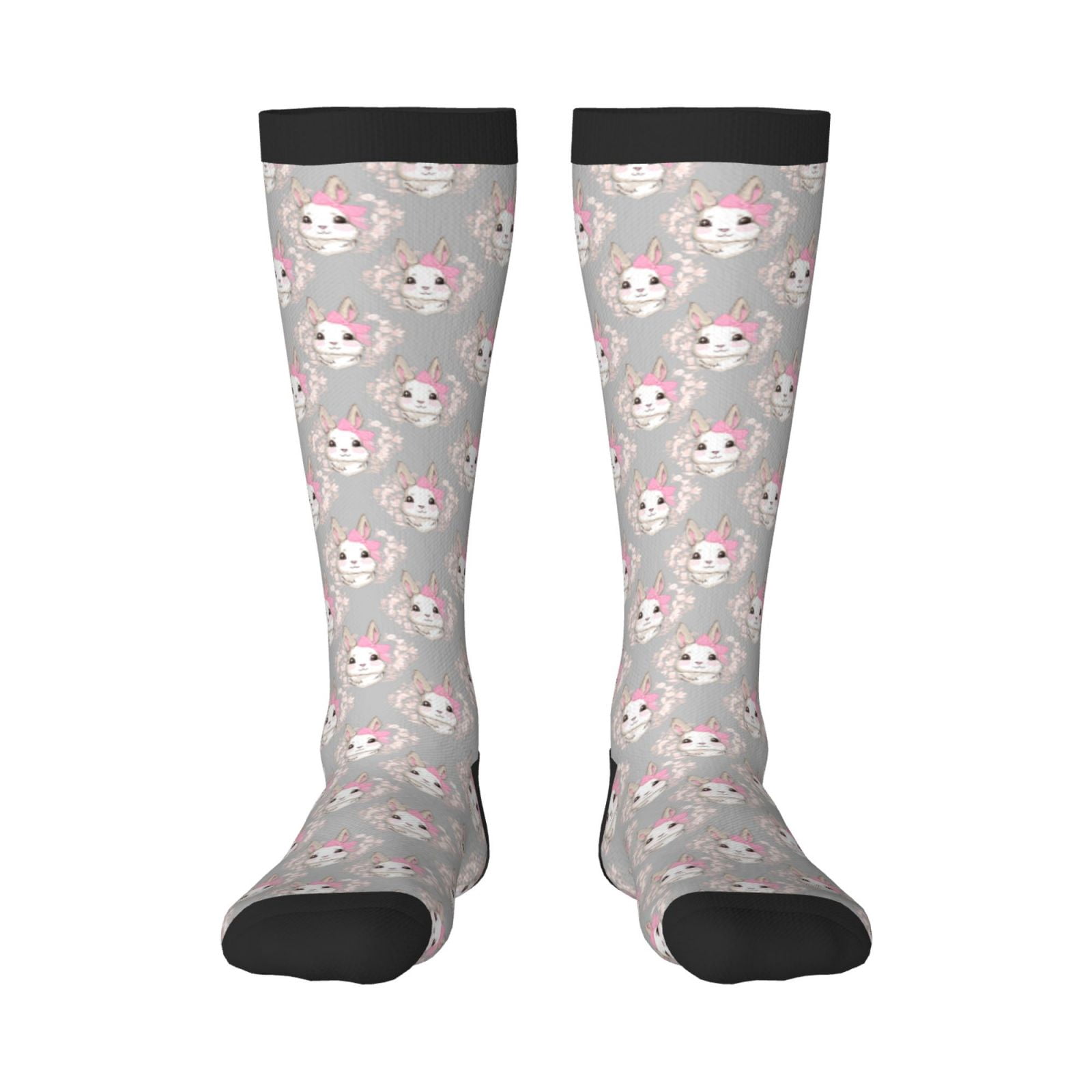 Naloa Beautiful Rabbit1 Thigh High Socks Extra Long Stretchy Sock Women ...