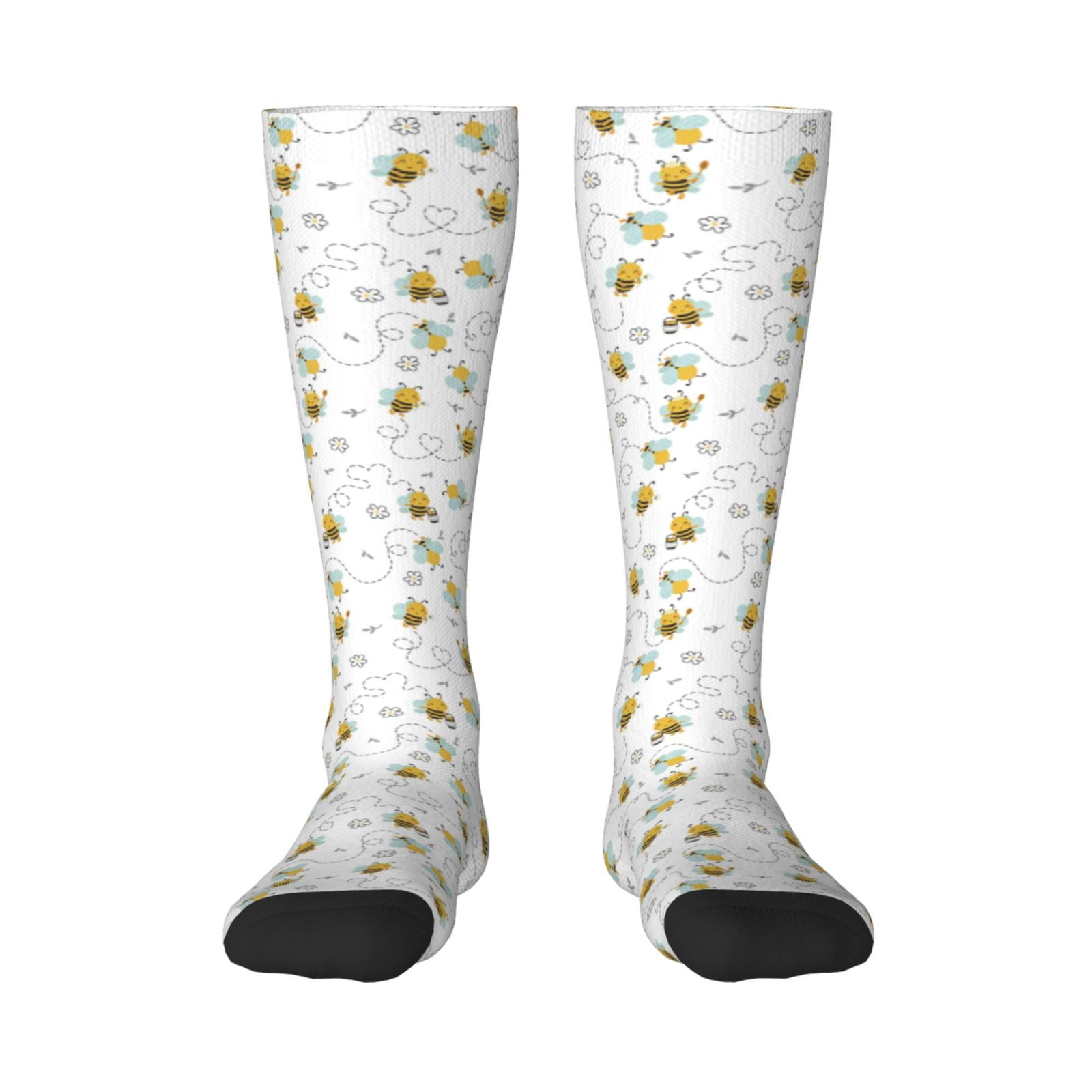 Naloa Bee Thigh High Socks Extra Long Stretchy Sock Women Over Knee ...