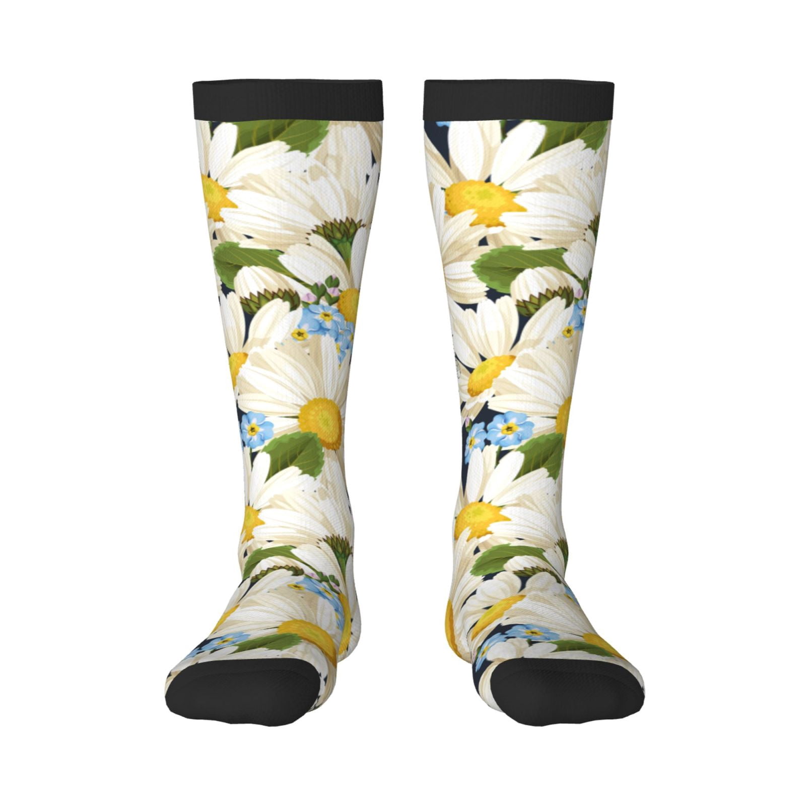 Naloa Bees Collecting Nectar Thigh High Socks Extra Long Stretchy Sock ...