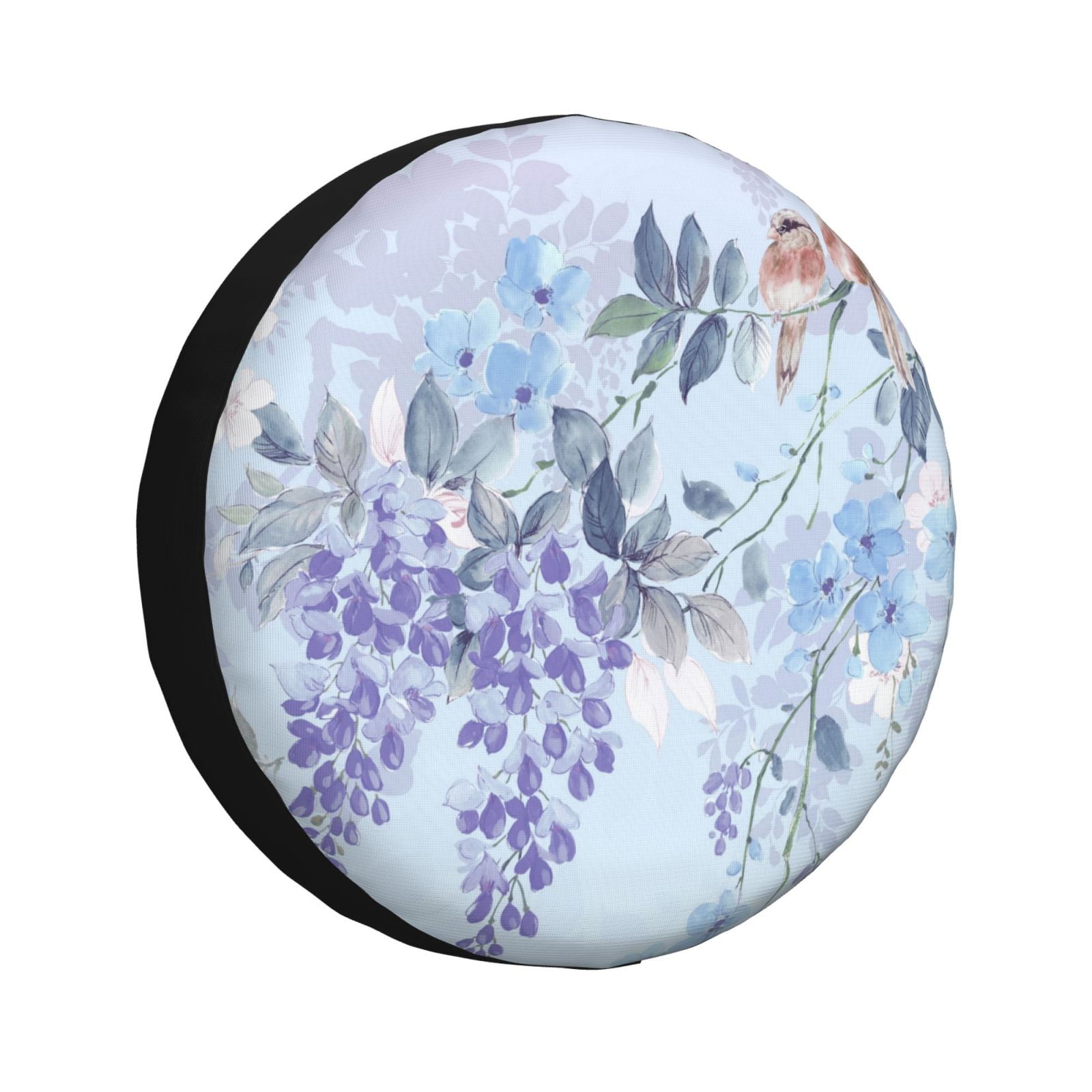 Naloa Bird Butterfly Stripe PVC Leather Spare Tire Wheel Cover for Car ...