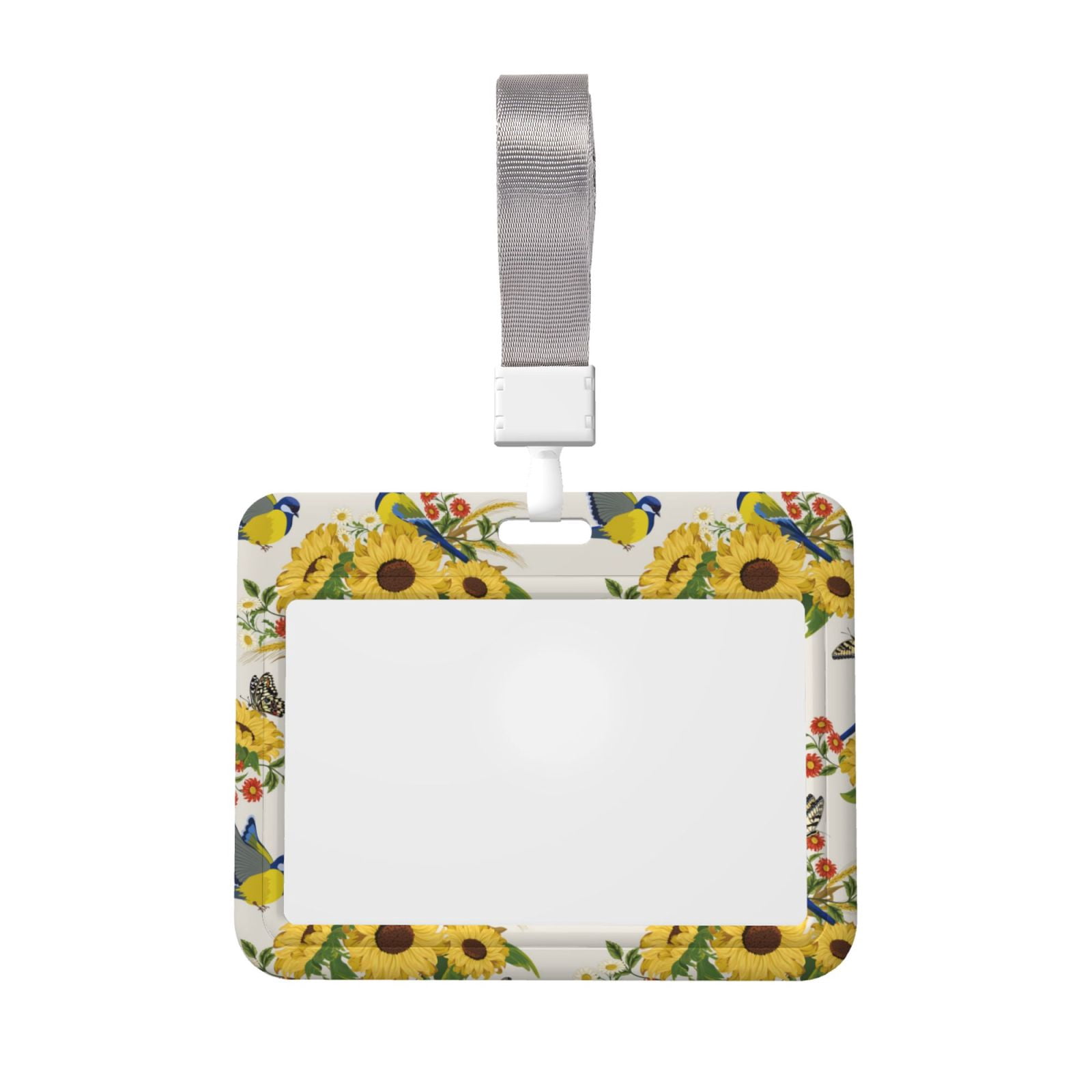 Naloa Bird Sunflowers Card Badge Holder Work Badge Sleeve for Office ...