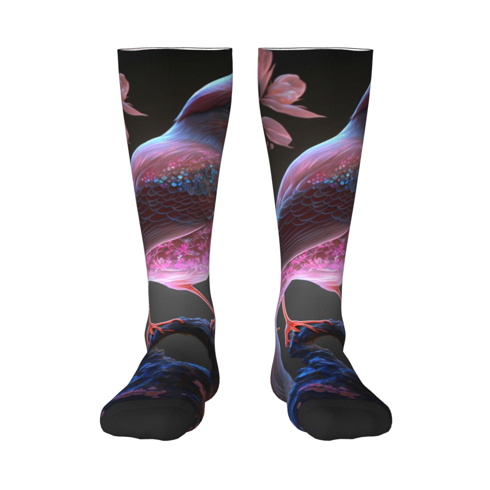 Naloa Bird6 Thigh High Socks Extra Long Stretchy Sock Women Over Knee ...