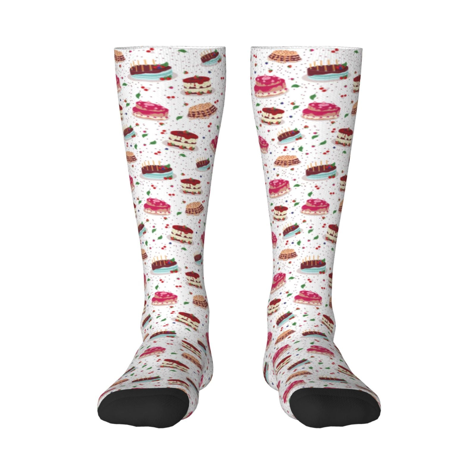 Naloa Birthday Cake Thigh High Socks Extra Long Stretchy Sock Women ...