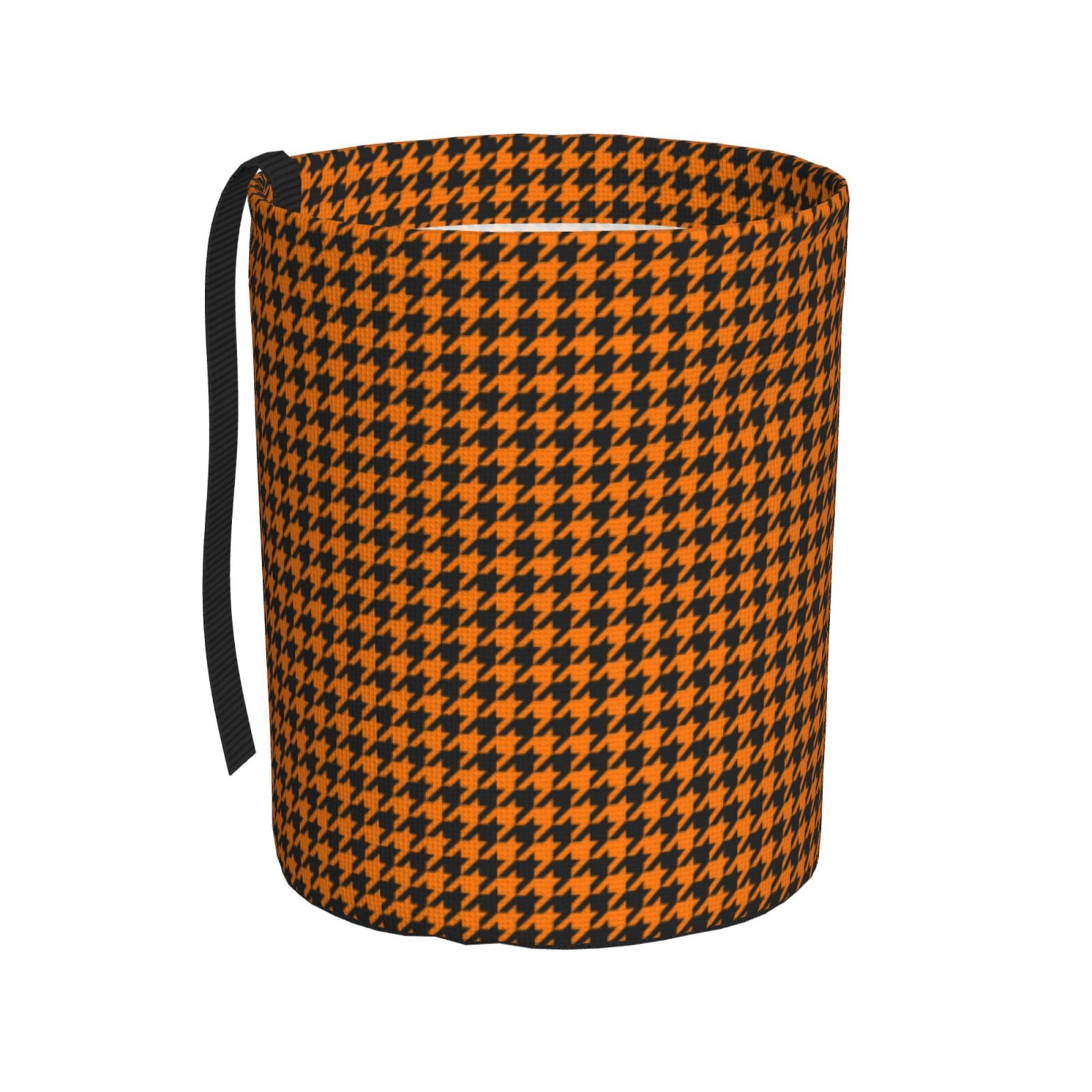 Naloa Black And Orange Houndstooth Car Trash Can Garbage Car ...