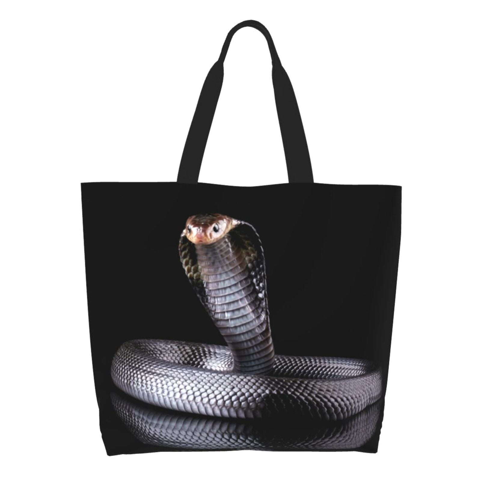 Naloa Black Cobra Snake Tote Bag for Women Large Capacity Shoulder Bag ...